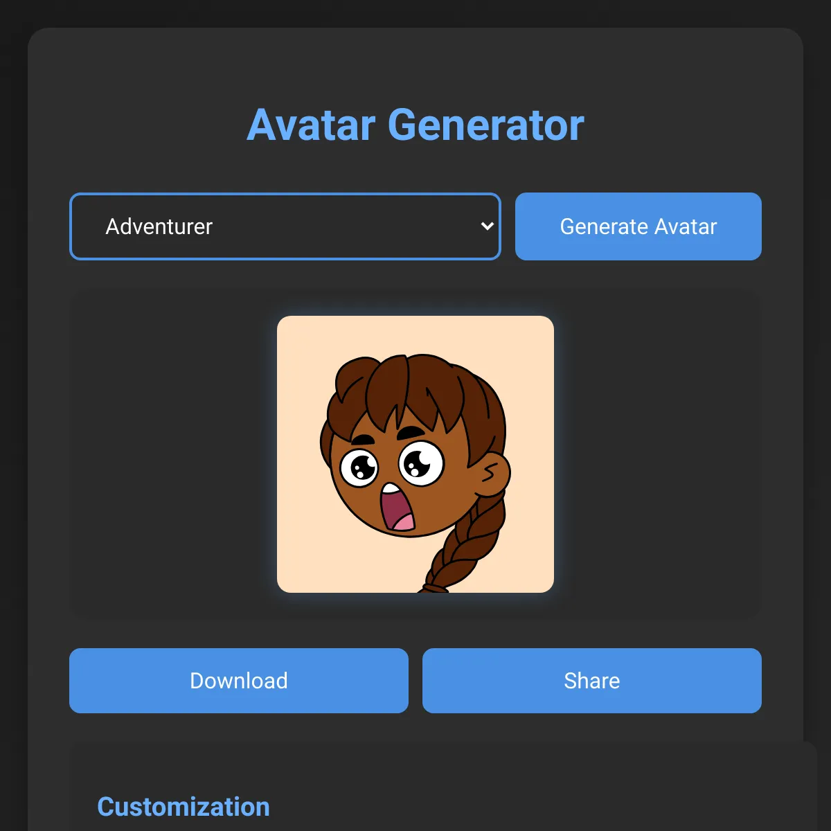 DiceBear Avatar Generator