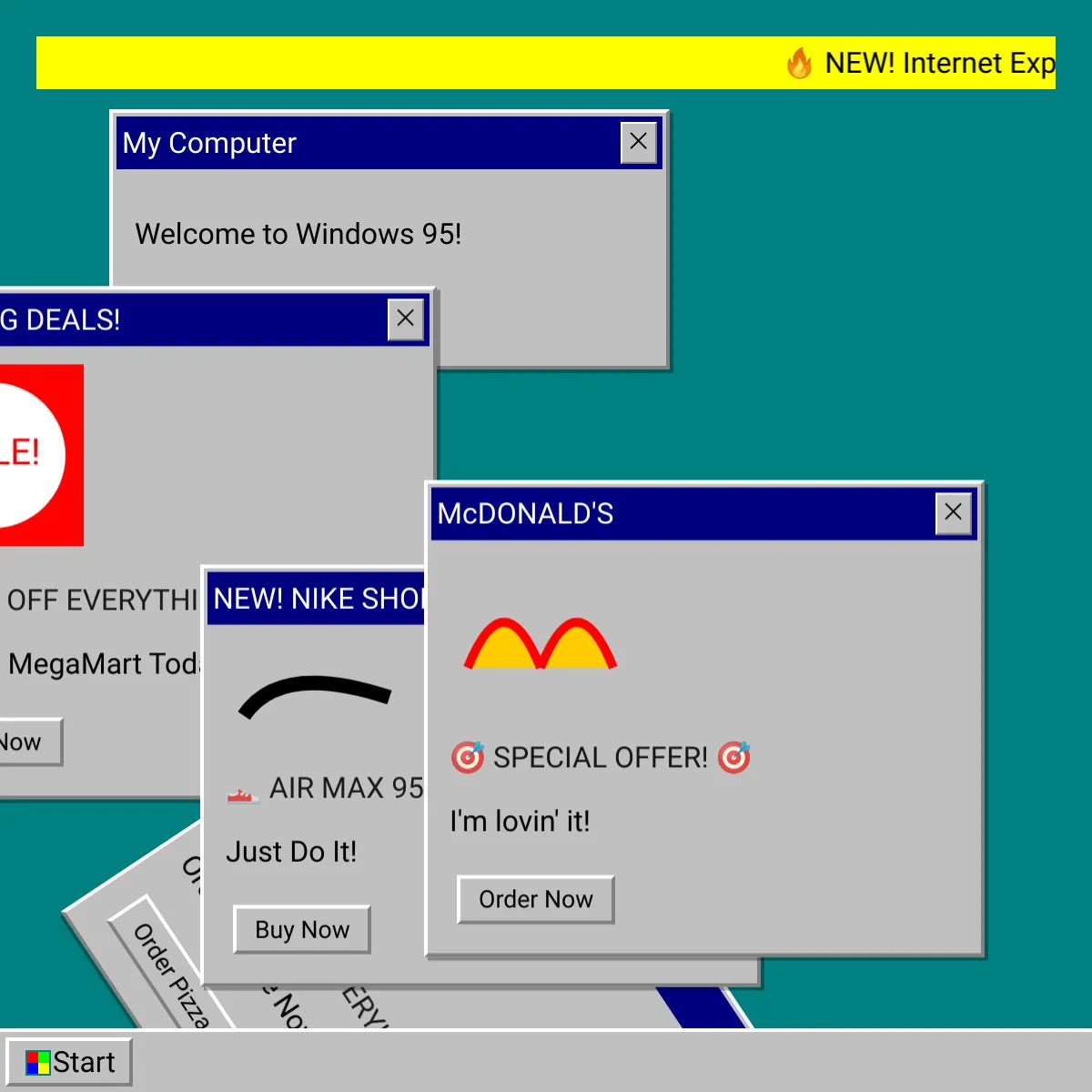 My Computer - Windows 95 Simulation