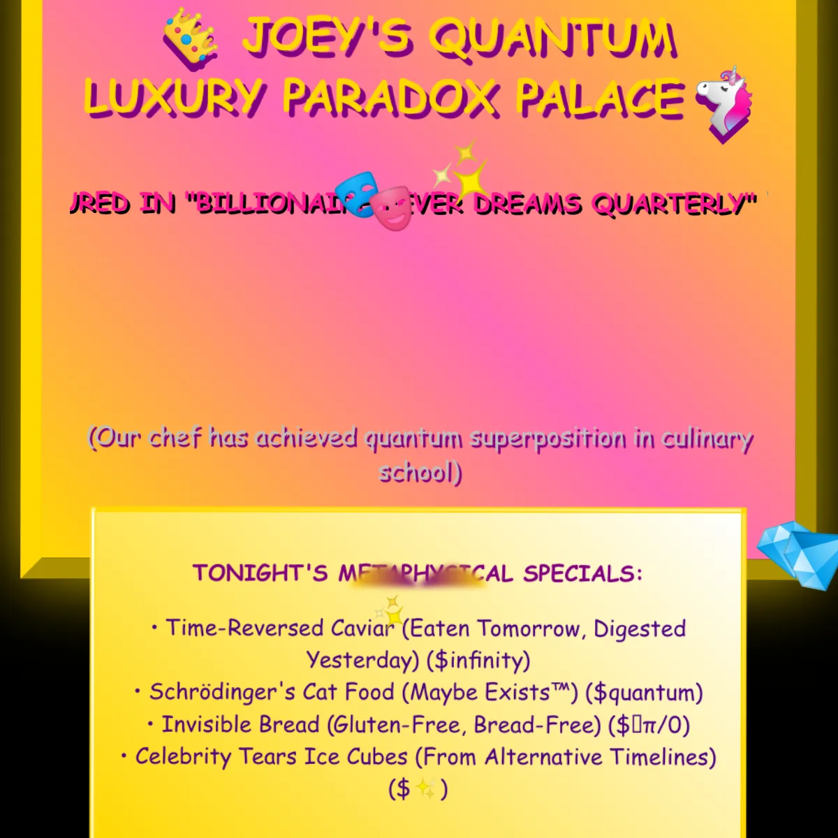 Joey's Fancy Eats - Grand Opening