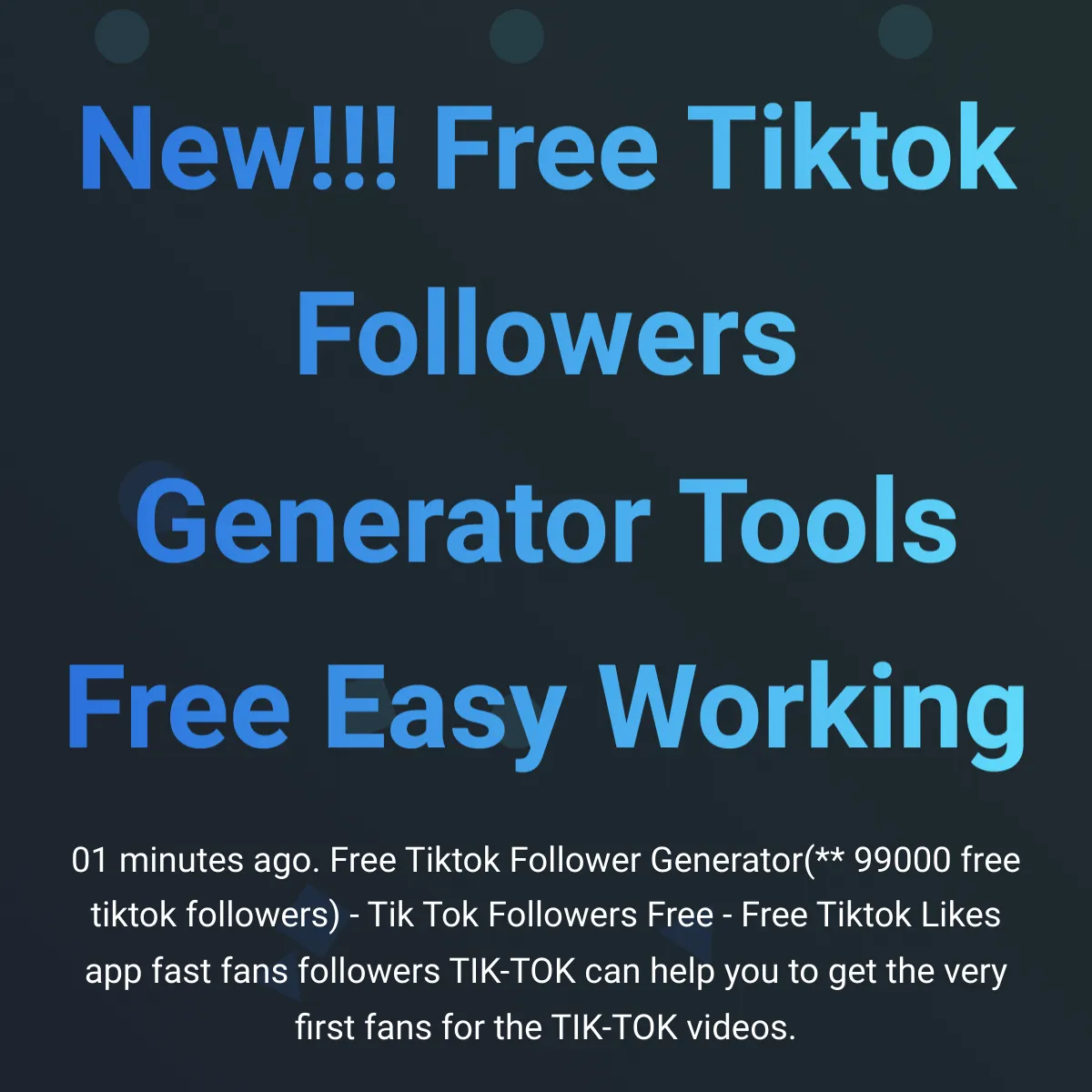 New!!! Free Tiktok Followers Generator Tools Free Easy Working