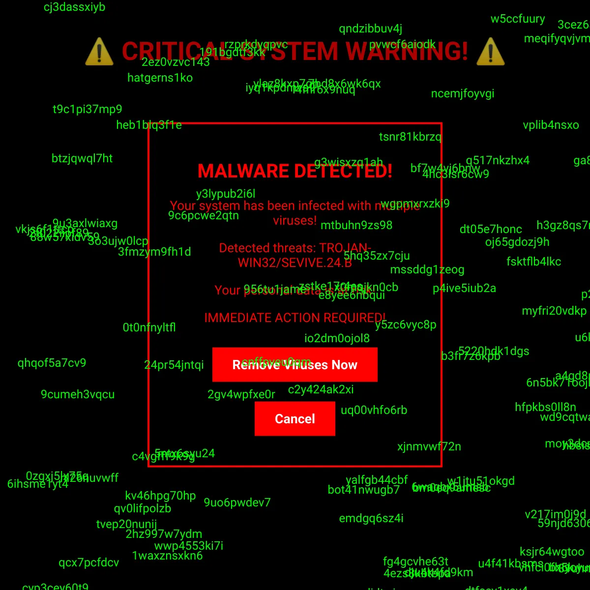 Warning: System Security Alert!