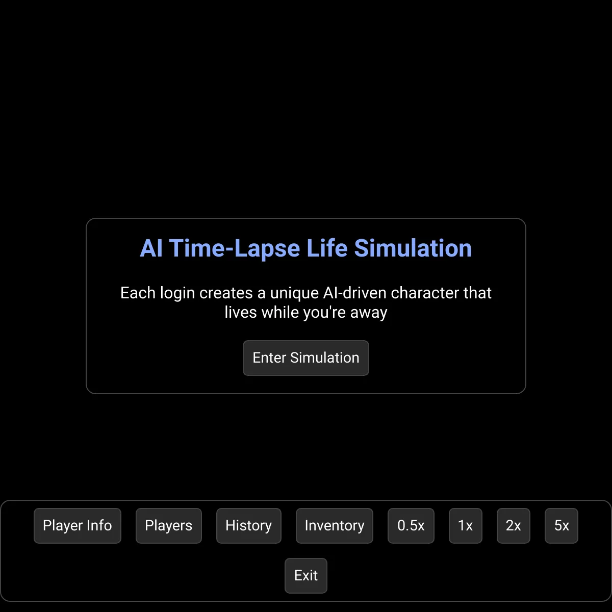 AI Time-Lapse Life Simulation