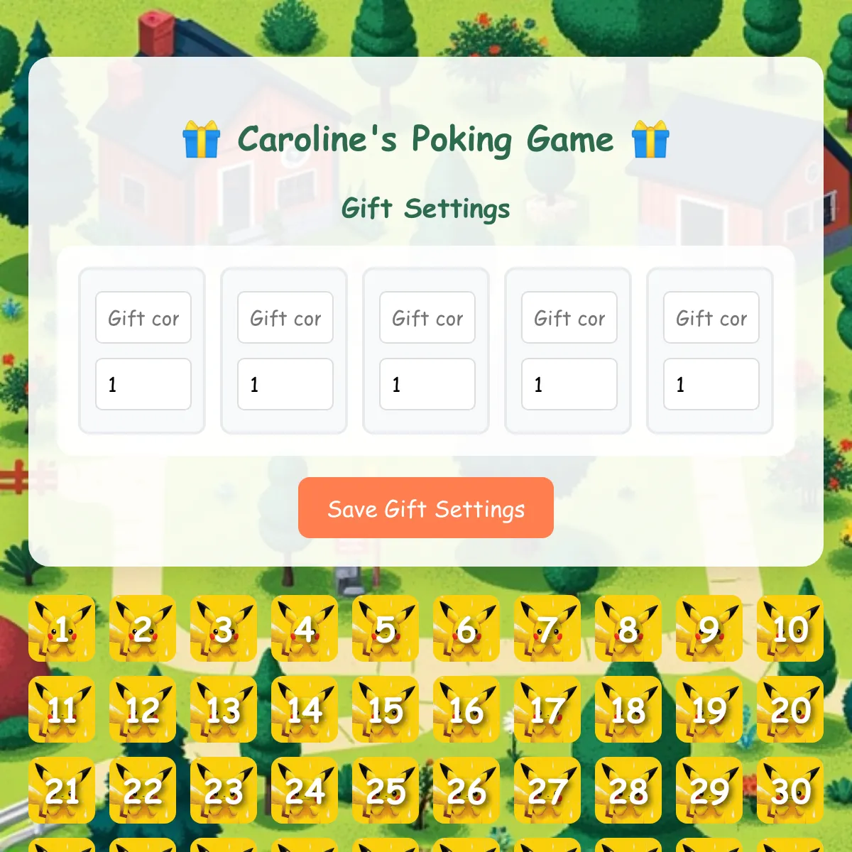 Caroline's Poking Game