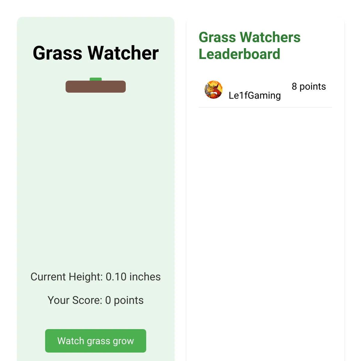 Watching Grass Grow