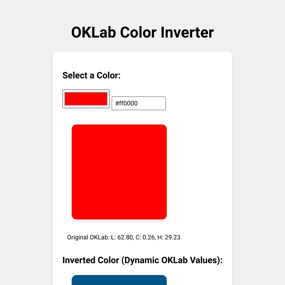 OKLab Color Inverter