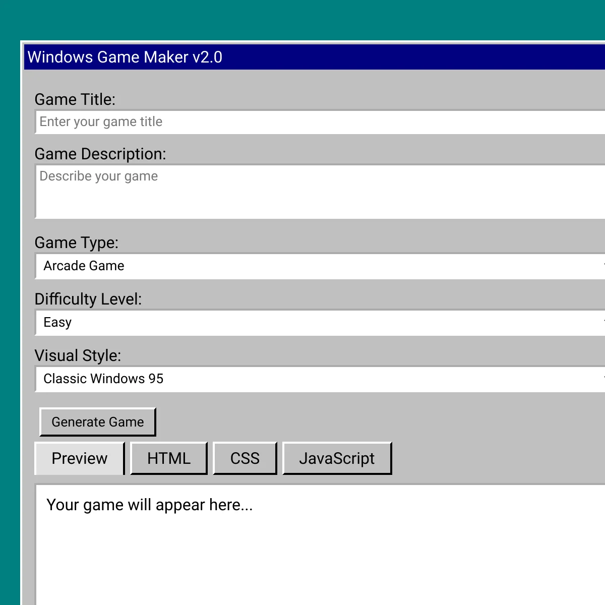 Windows OS Game Maker