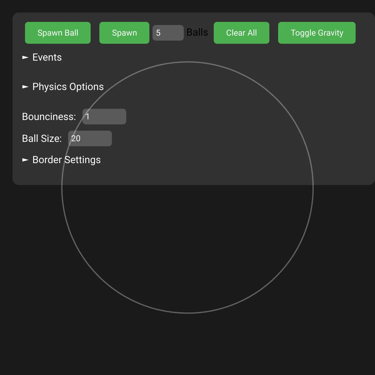 Interactive Ball Simulation