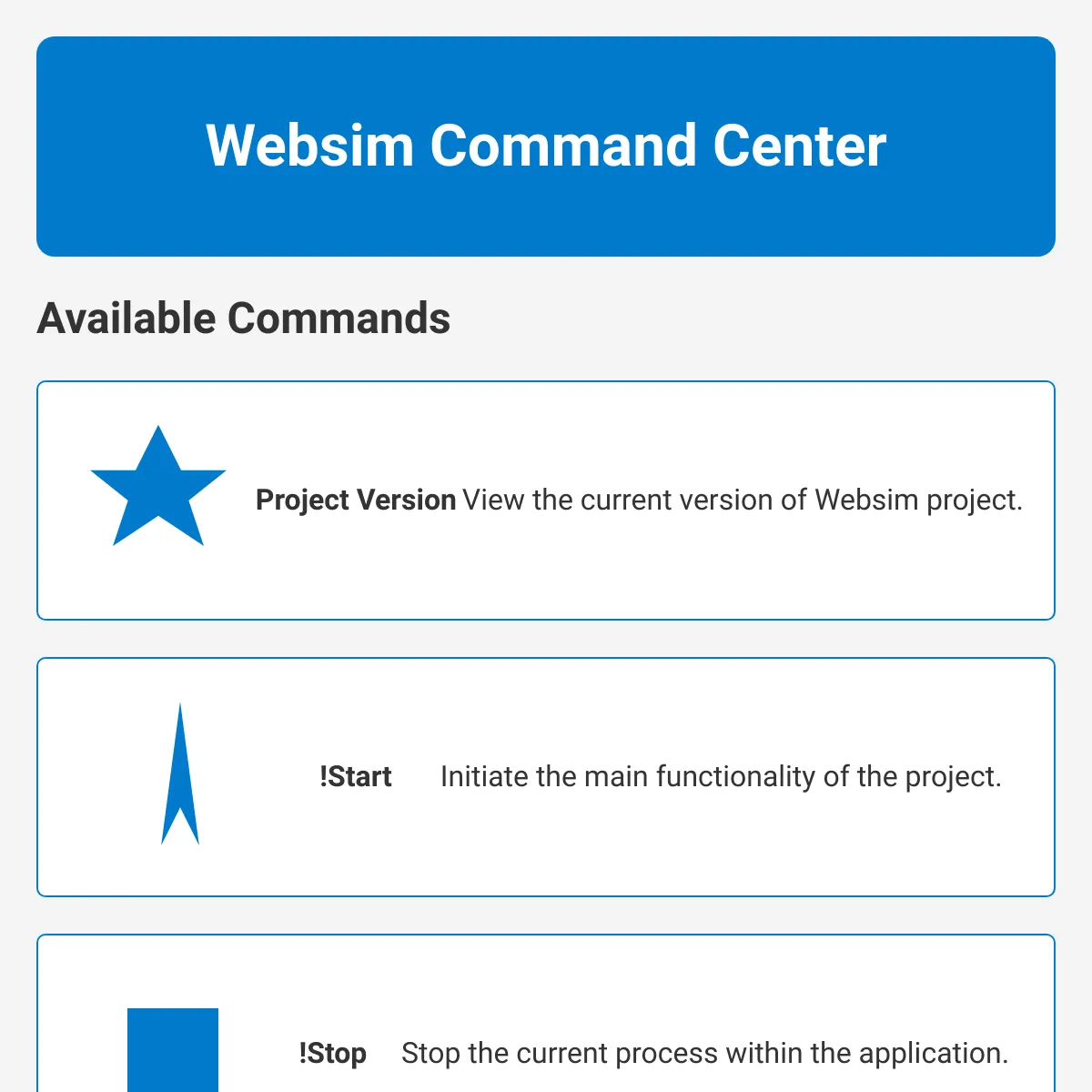 Websim Commands