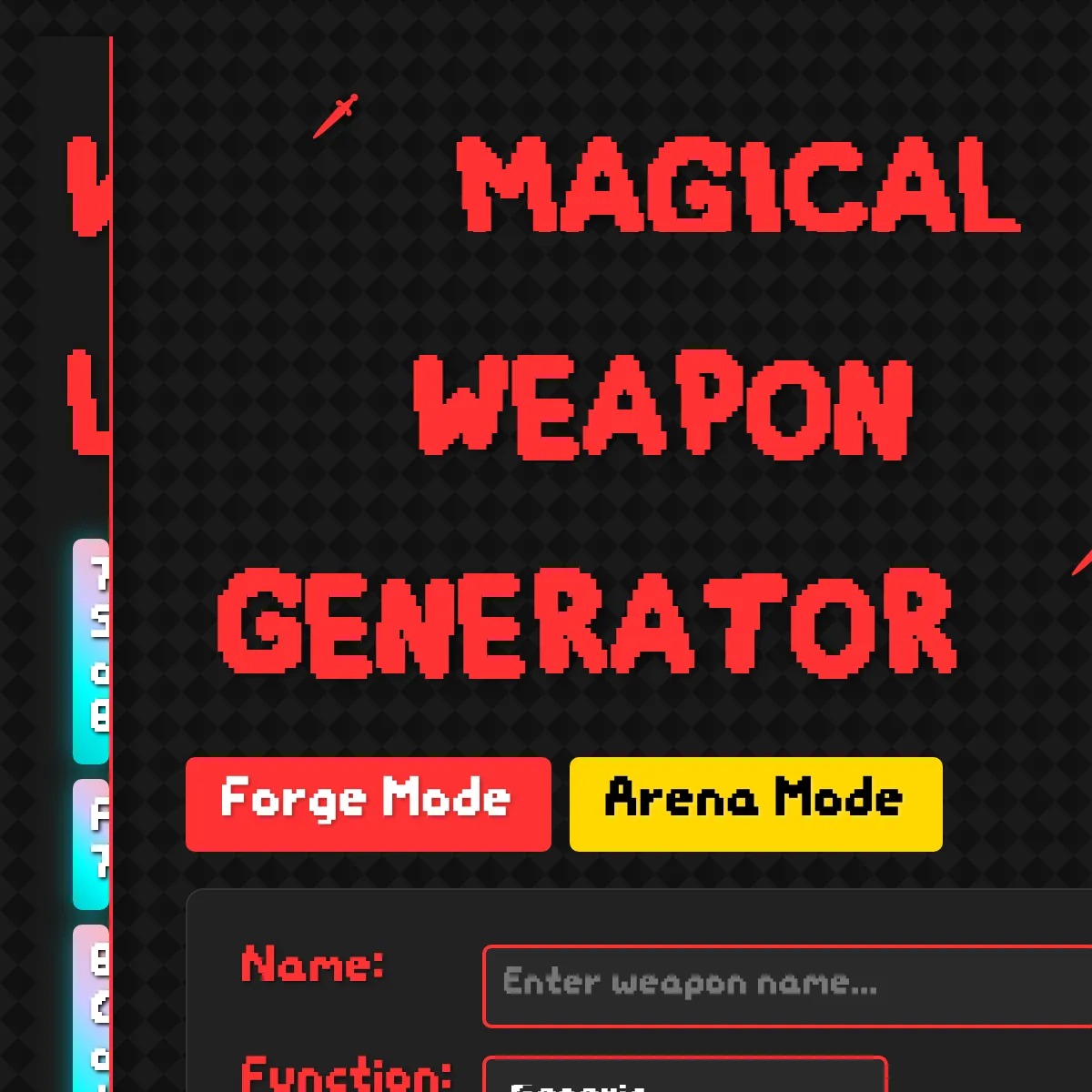 Magical Weapon Generator