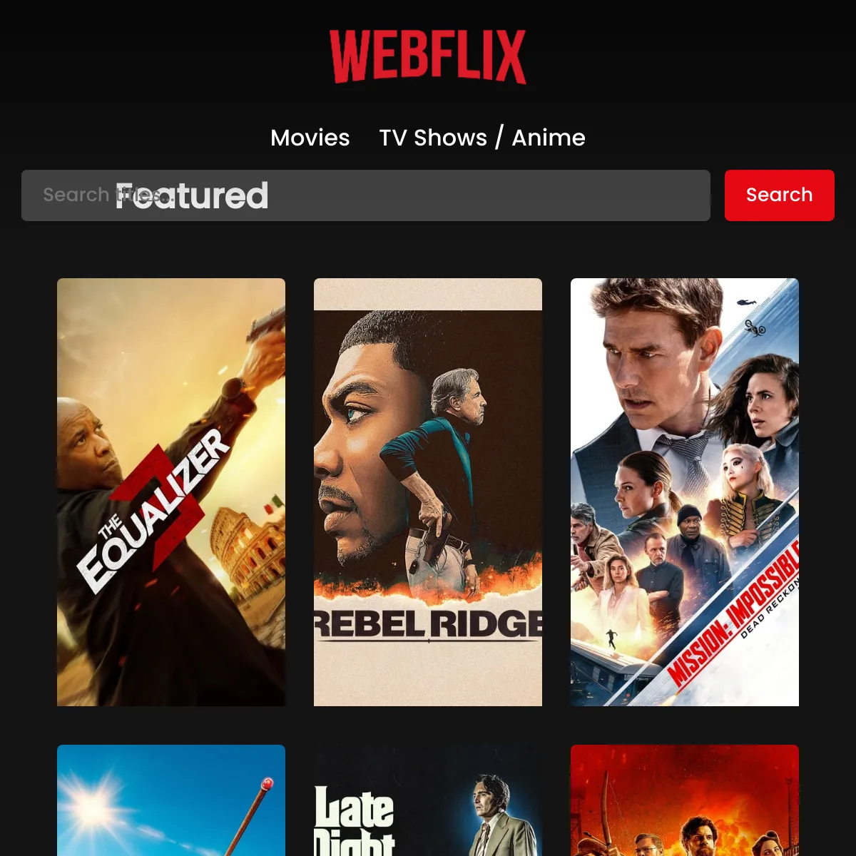 WebFlix - Movies & TV Shows, All for Free.