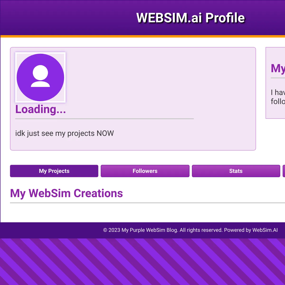 My WebSim.AI Profile