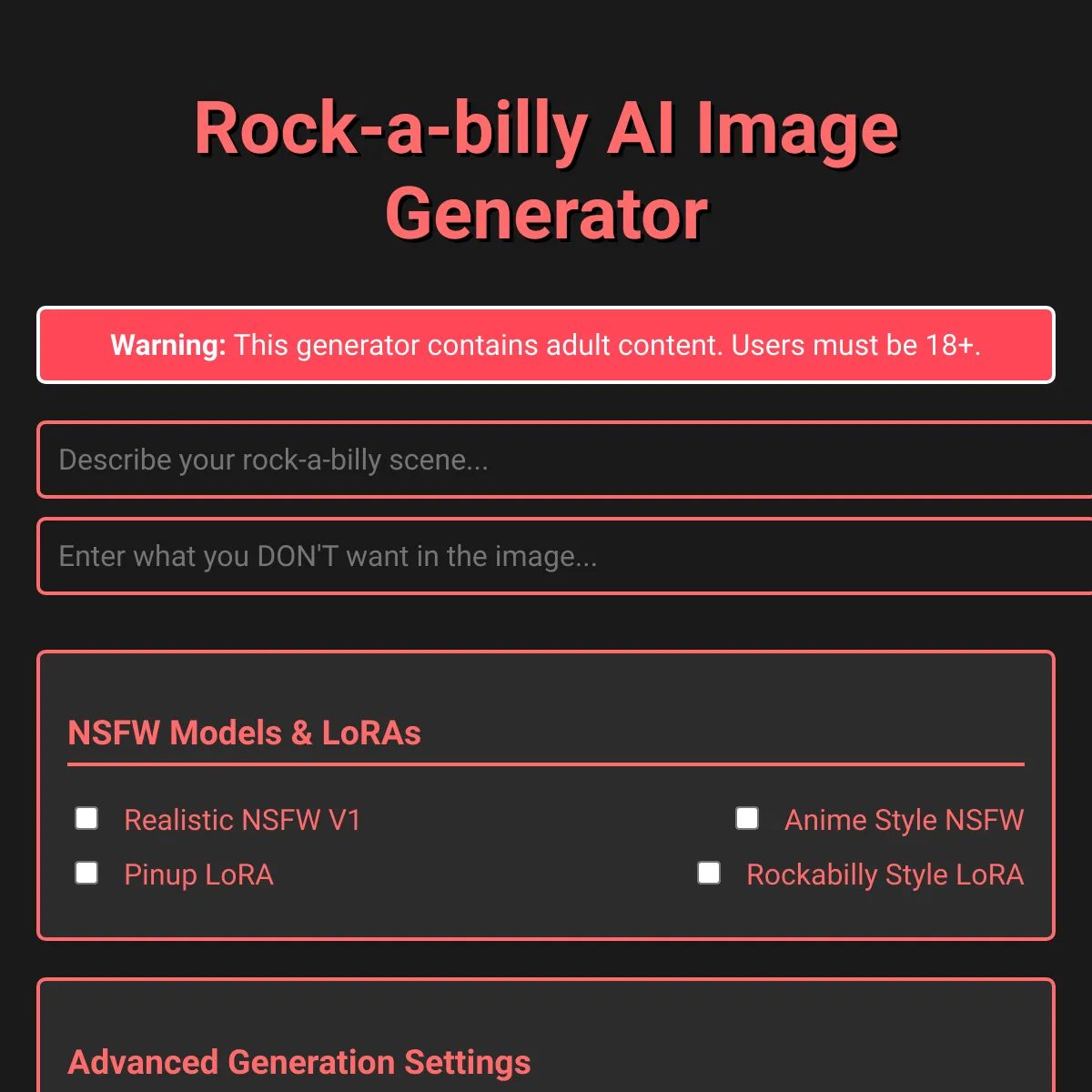 Rock-a-billy AI Image Generator
