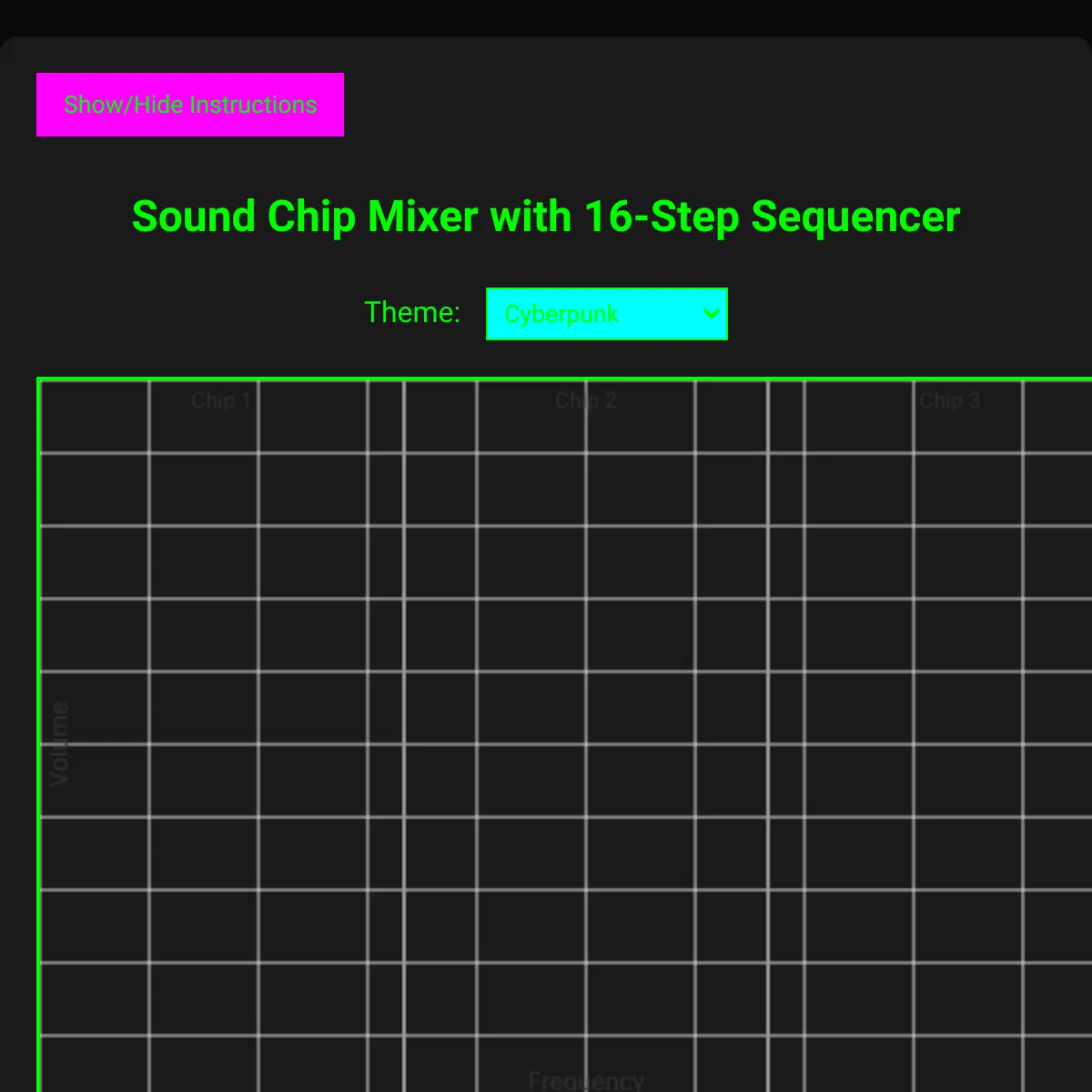 Sound Chip Mixer with 16-Step Sequencer