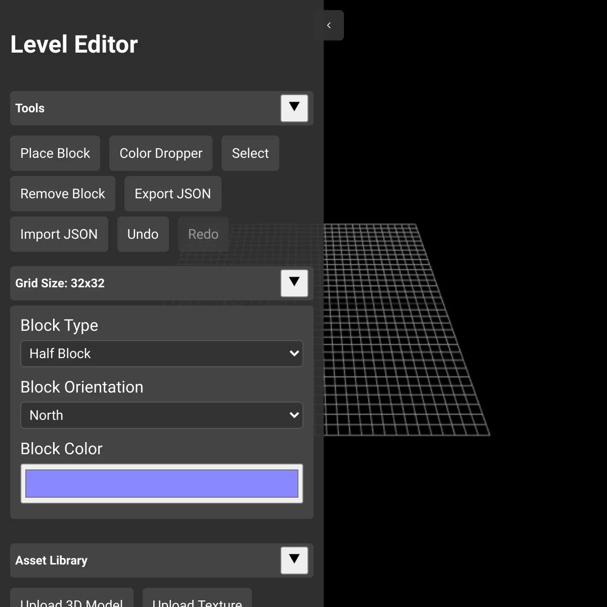 3D Grid MMORPG Level Editor sty