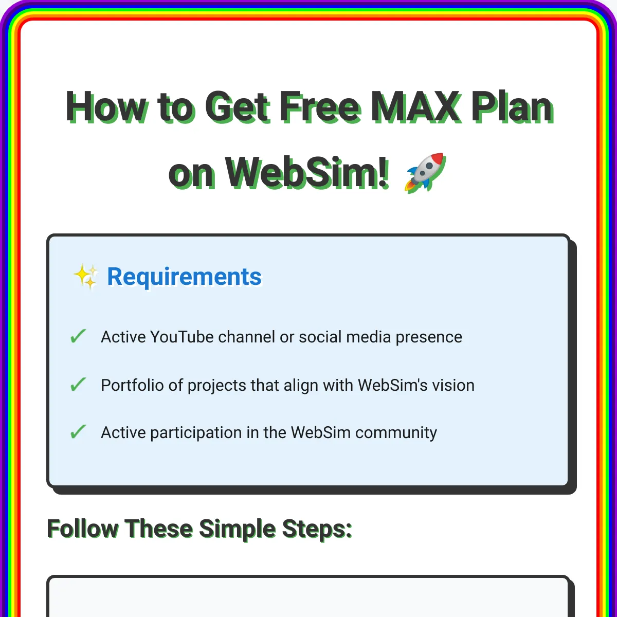 How to Get Free MAX Plan on WebSim! 🚀