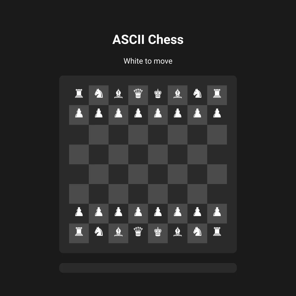 ASCII Chess