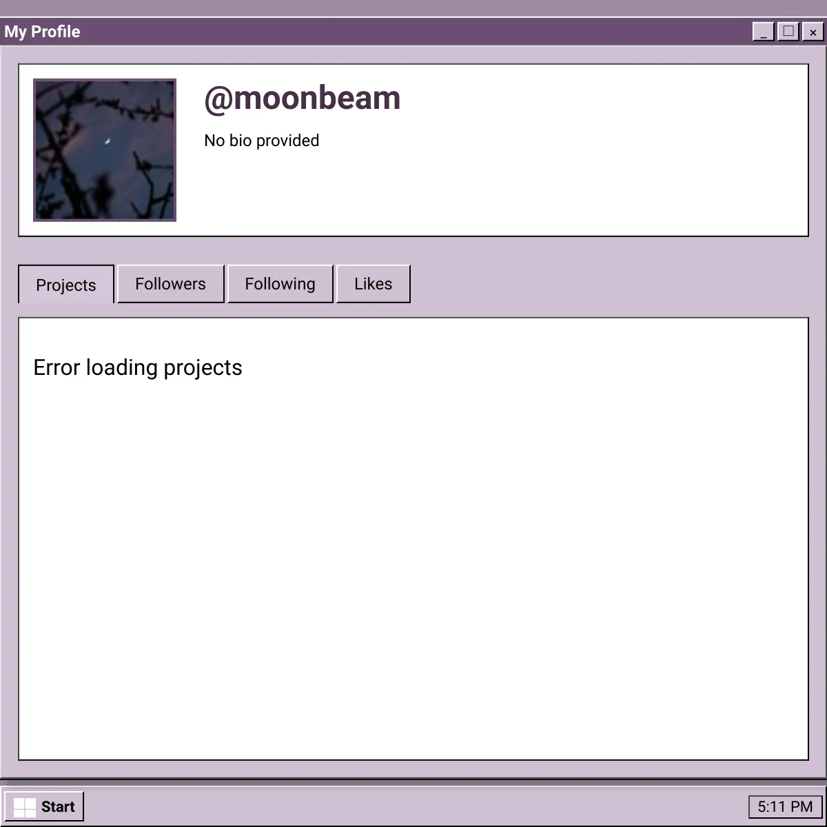 Moonbeam S Profile Websim