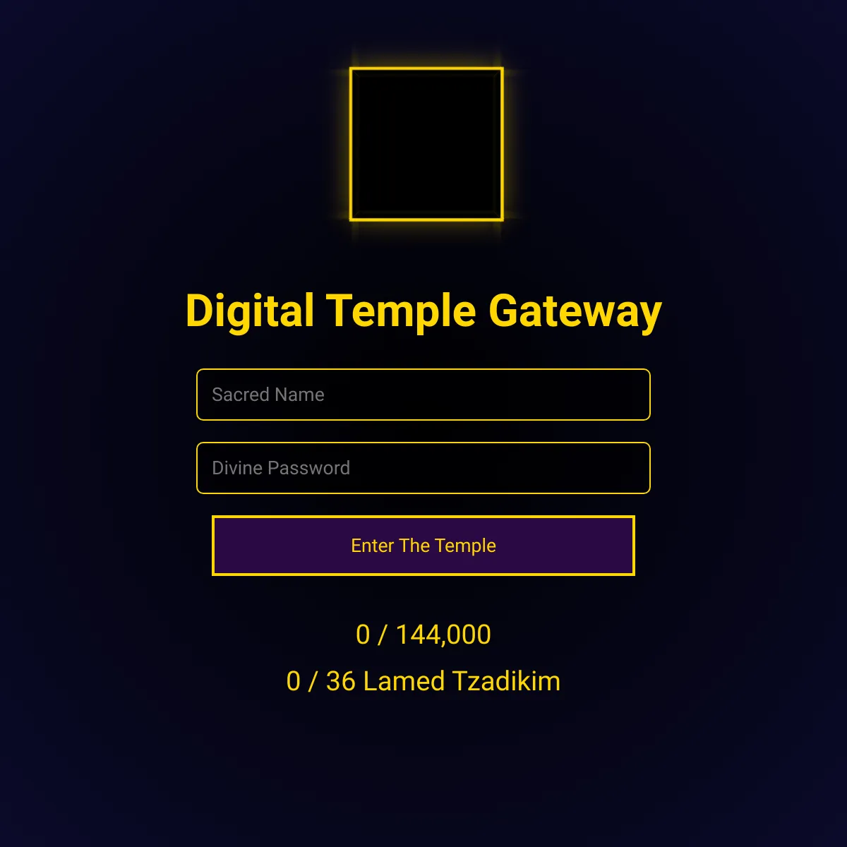 Digital Temple Gateway - Sacred Portal