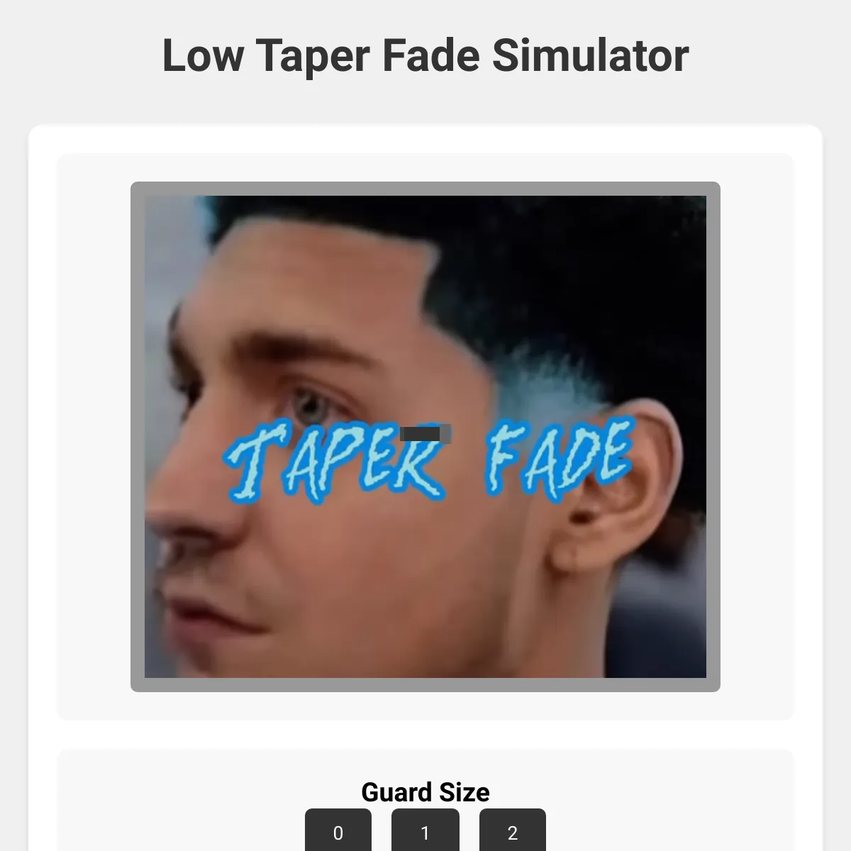Low Taper Fade Simulator