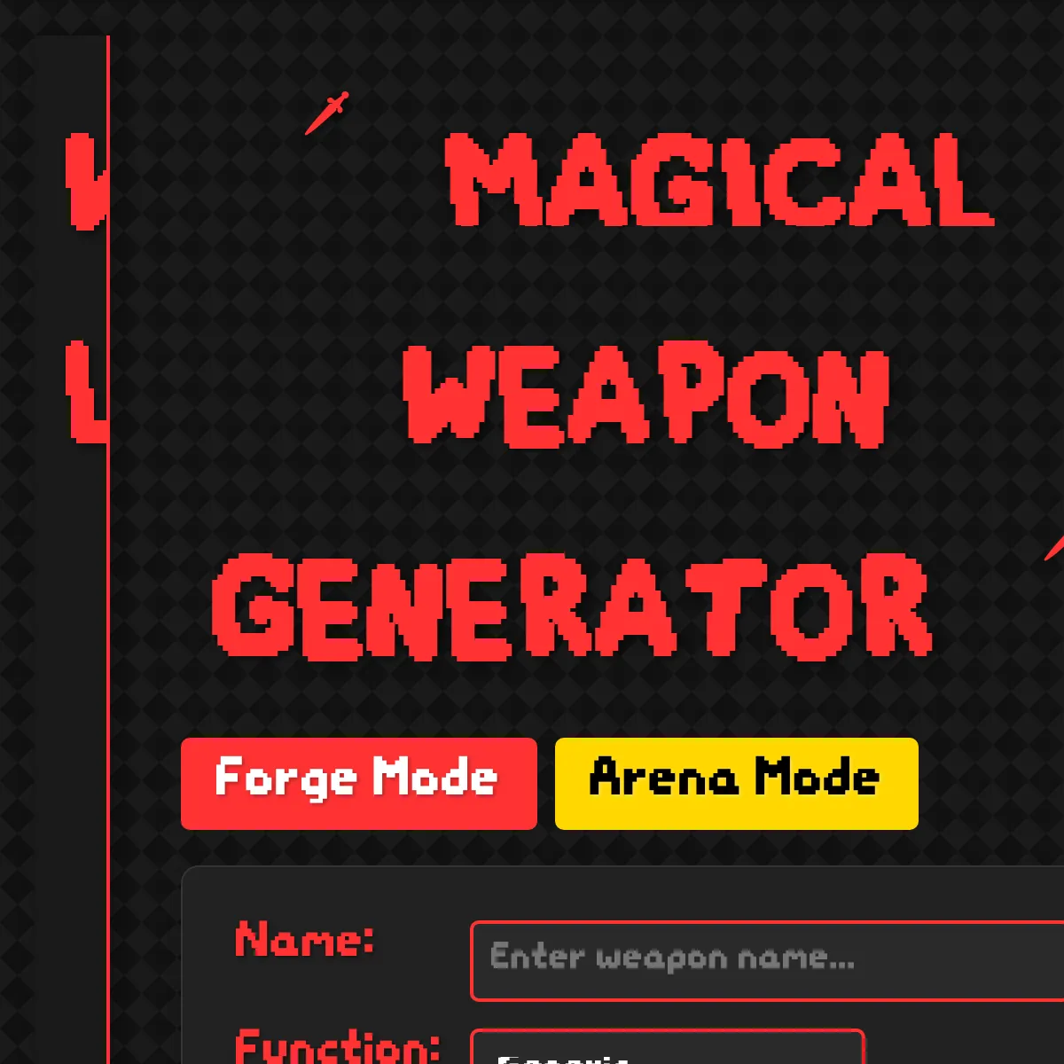 Magical Weapon Generator - My version