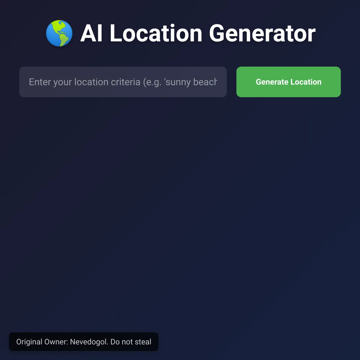 AI Location Generator