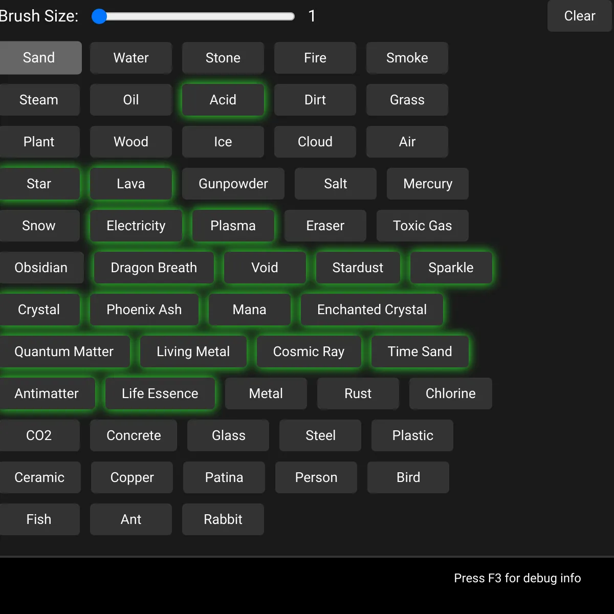 Pixel Element Sandbox