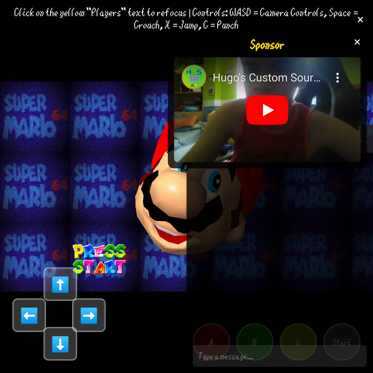 Super Mario 64 (sponser of hugo)