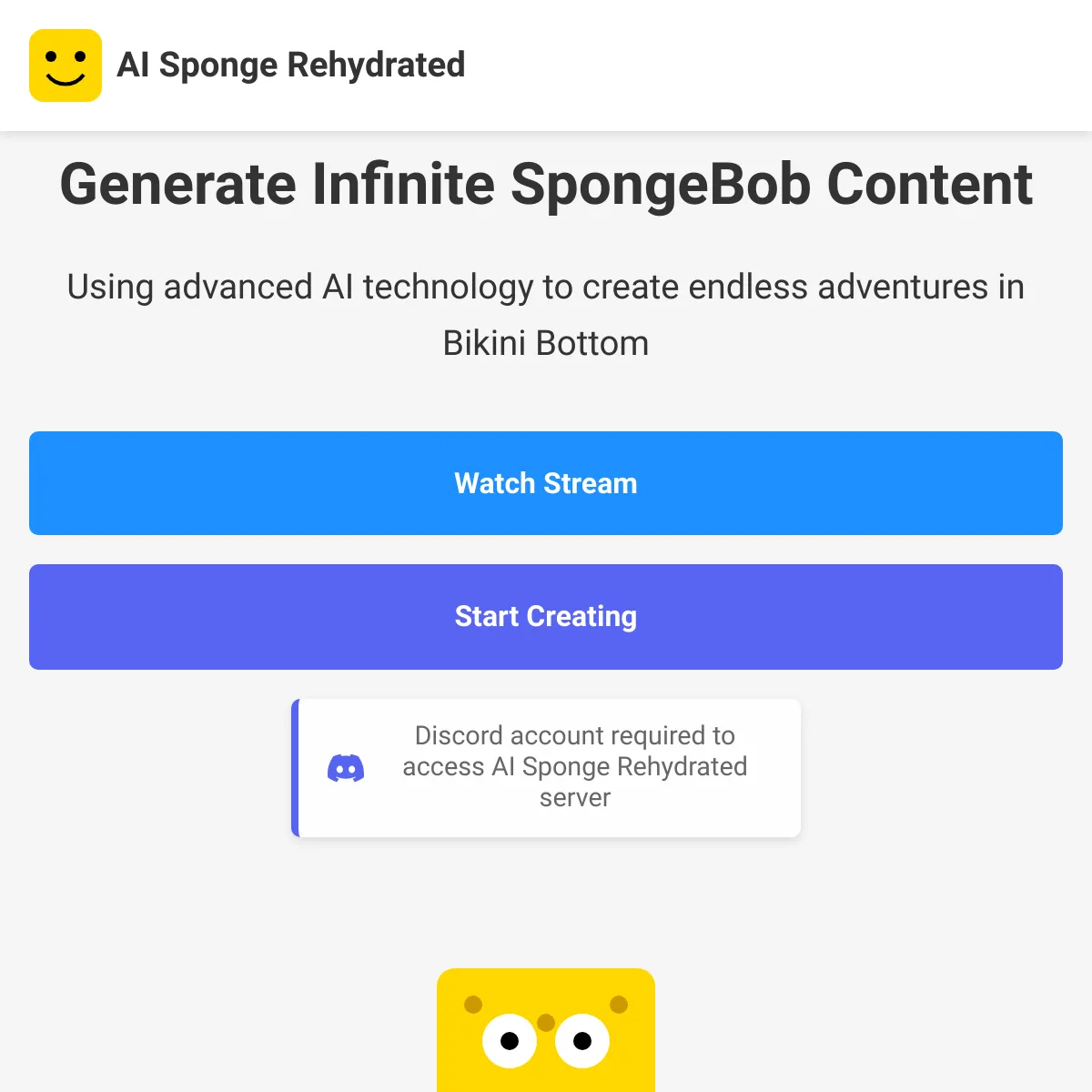 AI Sponge Rehydrated - Generate Infinite SpongeBob Content!