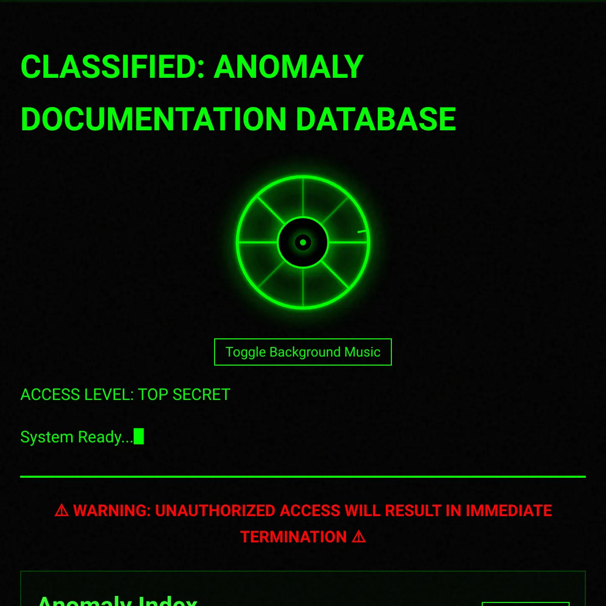 Anomaly database files 2