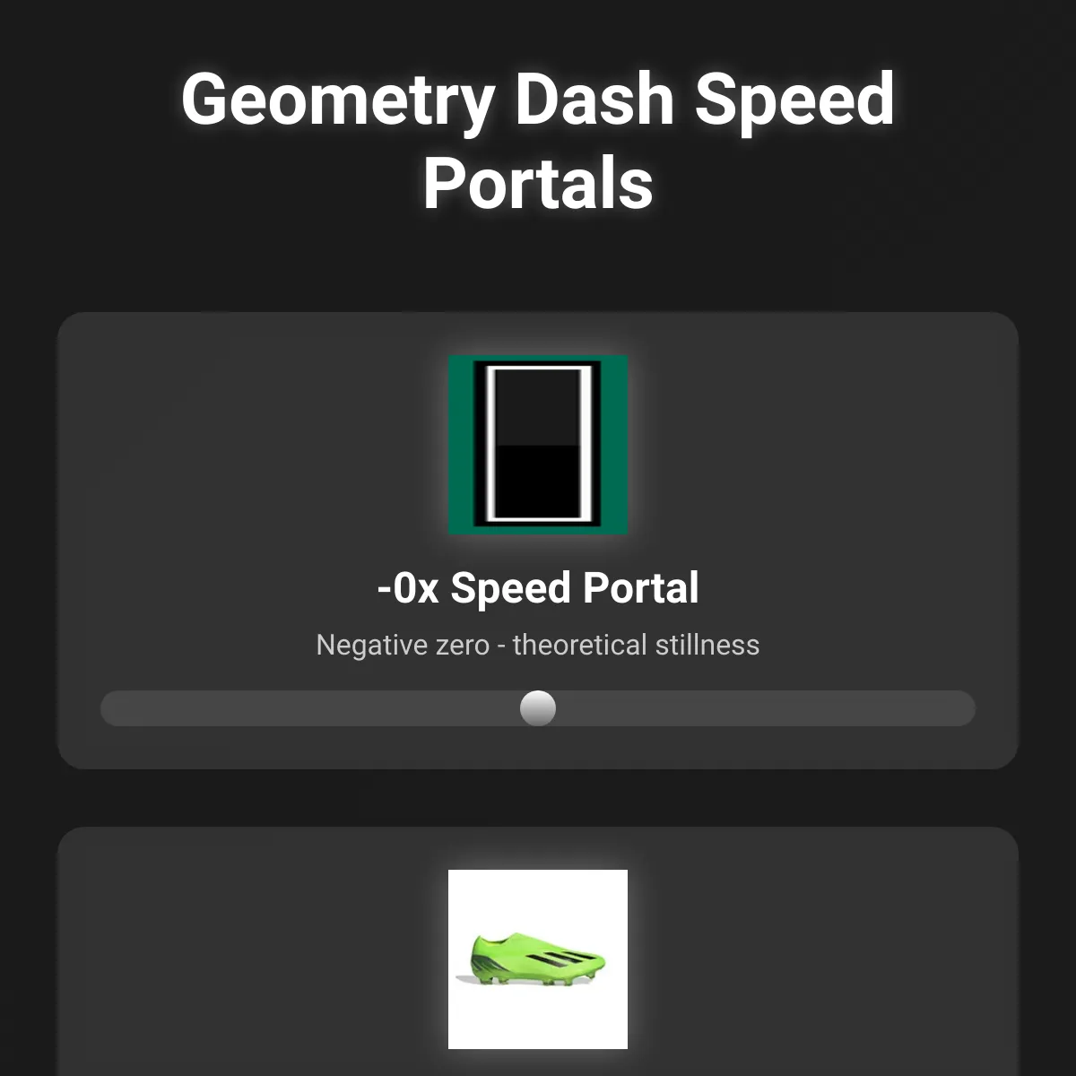Geometry Dash Speed Portal Index