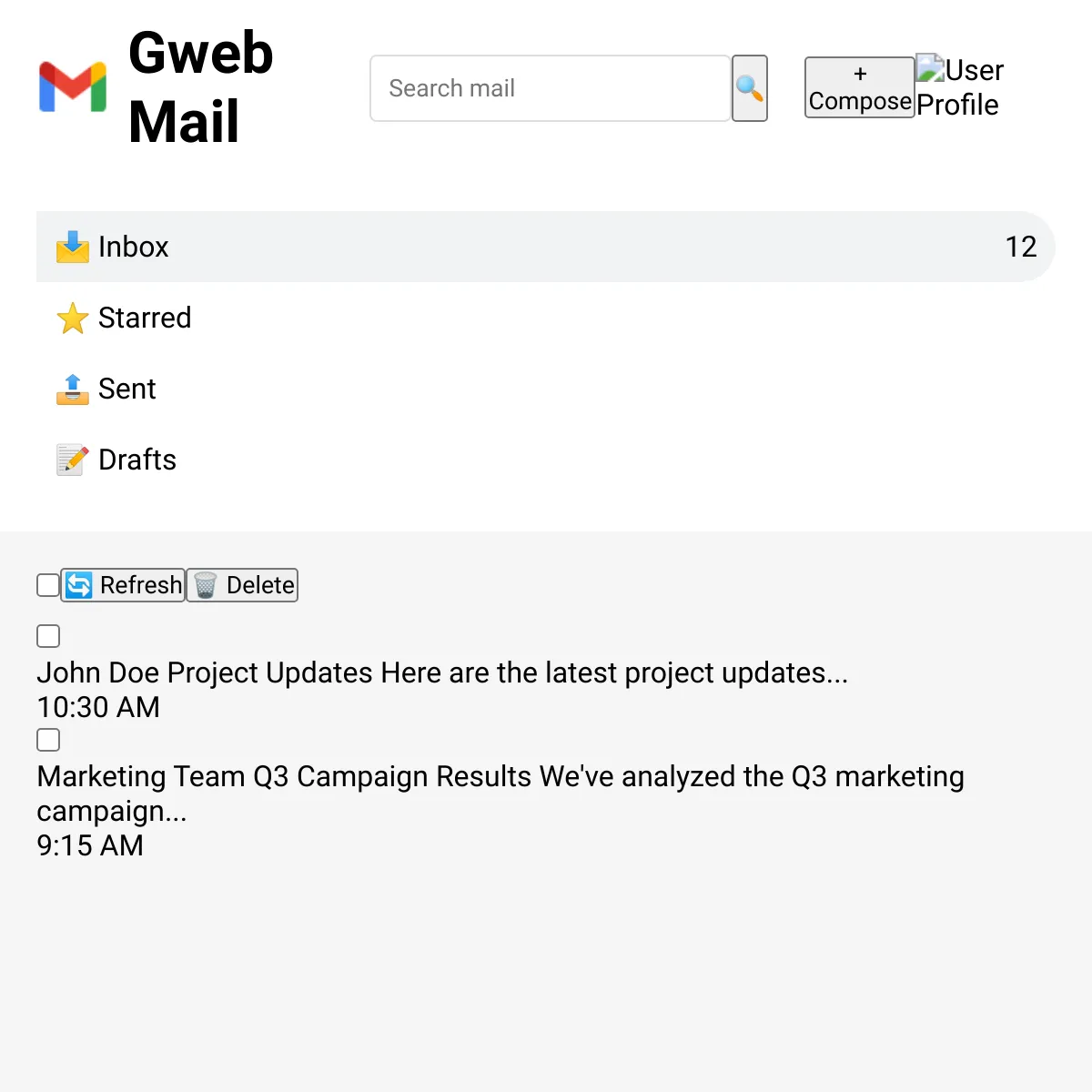 Gweb Mail