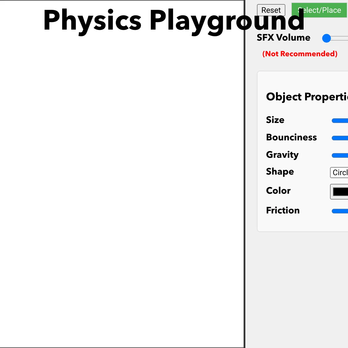 Physics Playground