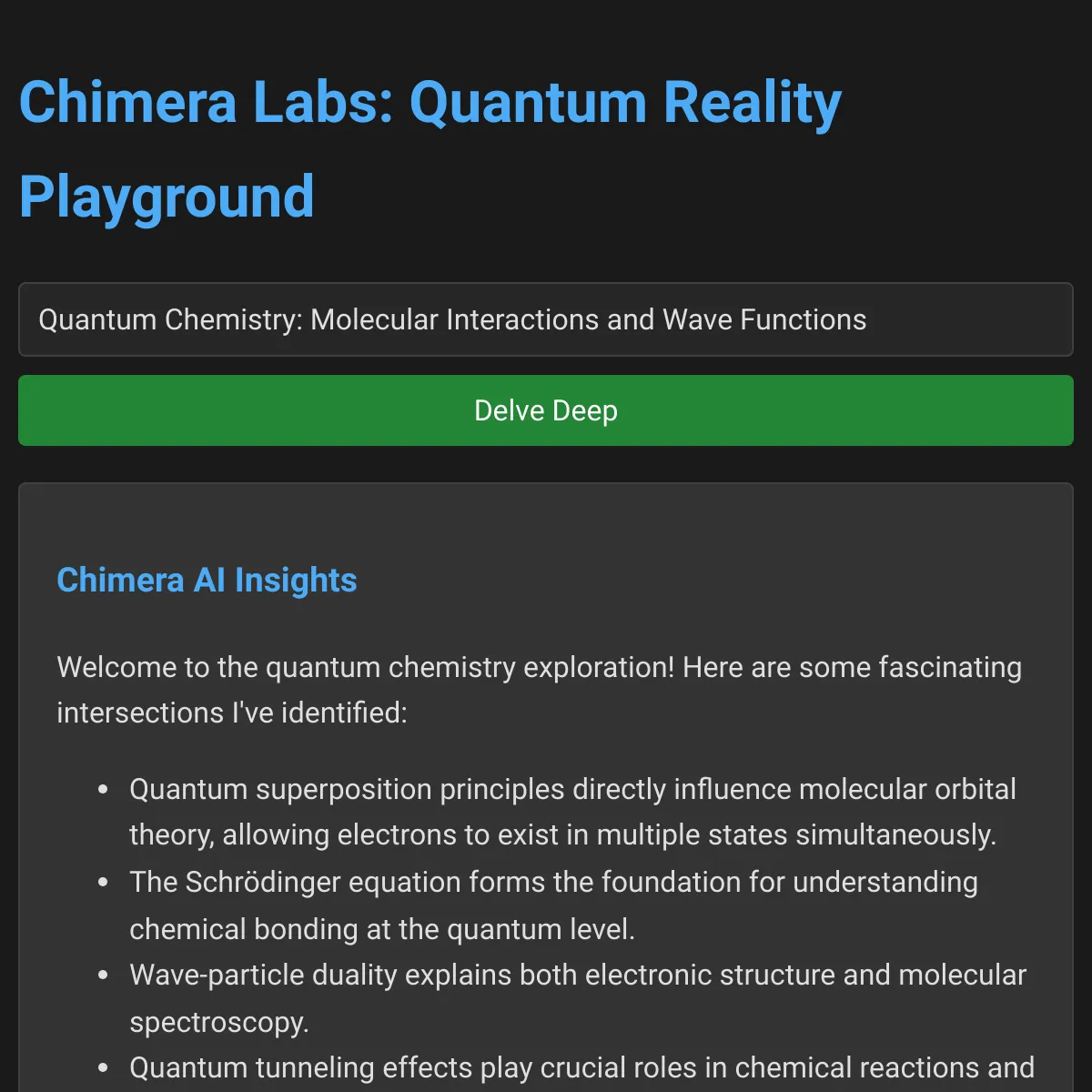 Chimera Labs: Research Engine