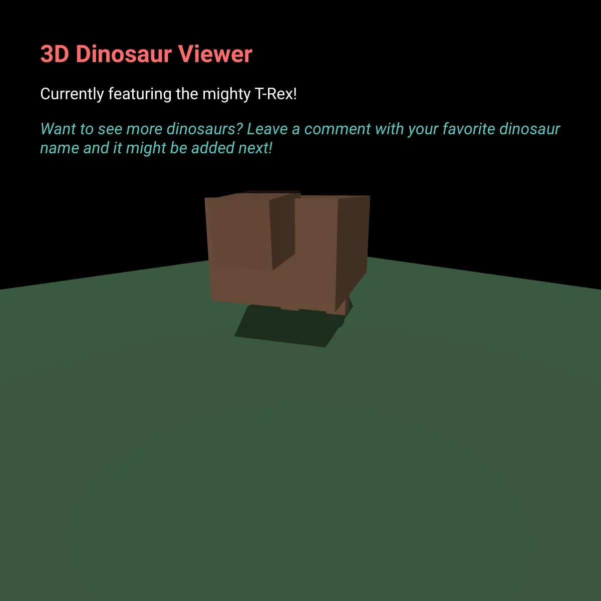 3D Dinosaur Viewer