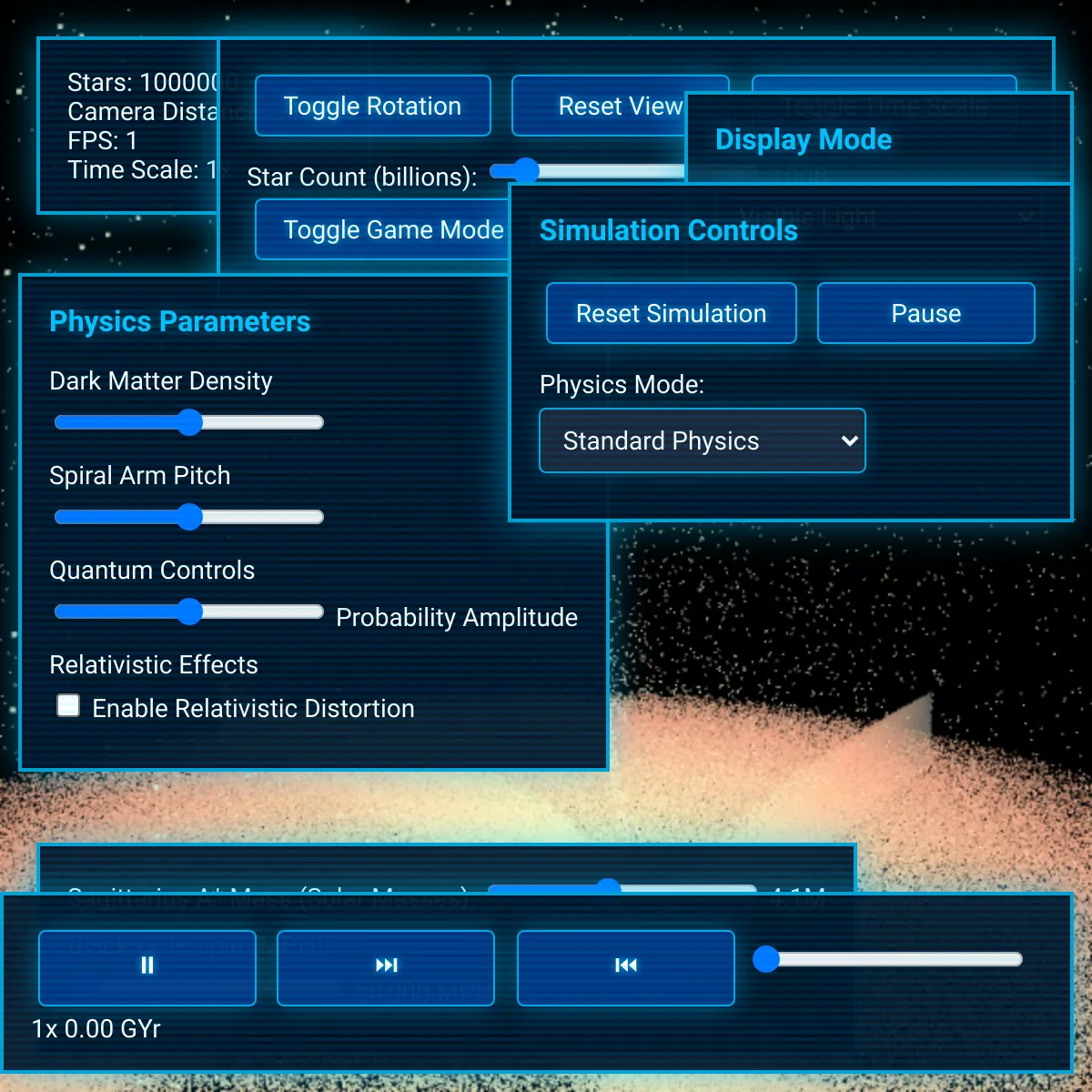 Milky Way Galaxy Simulator