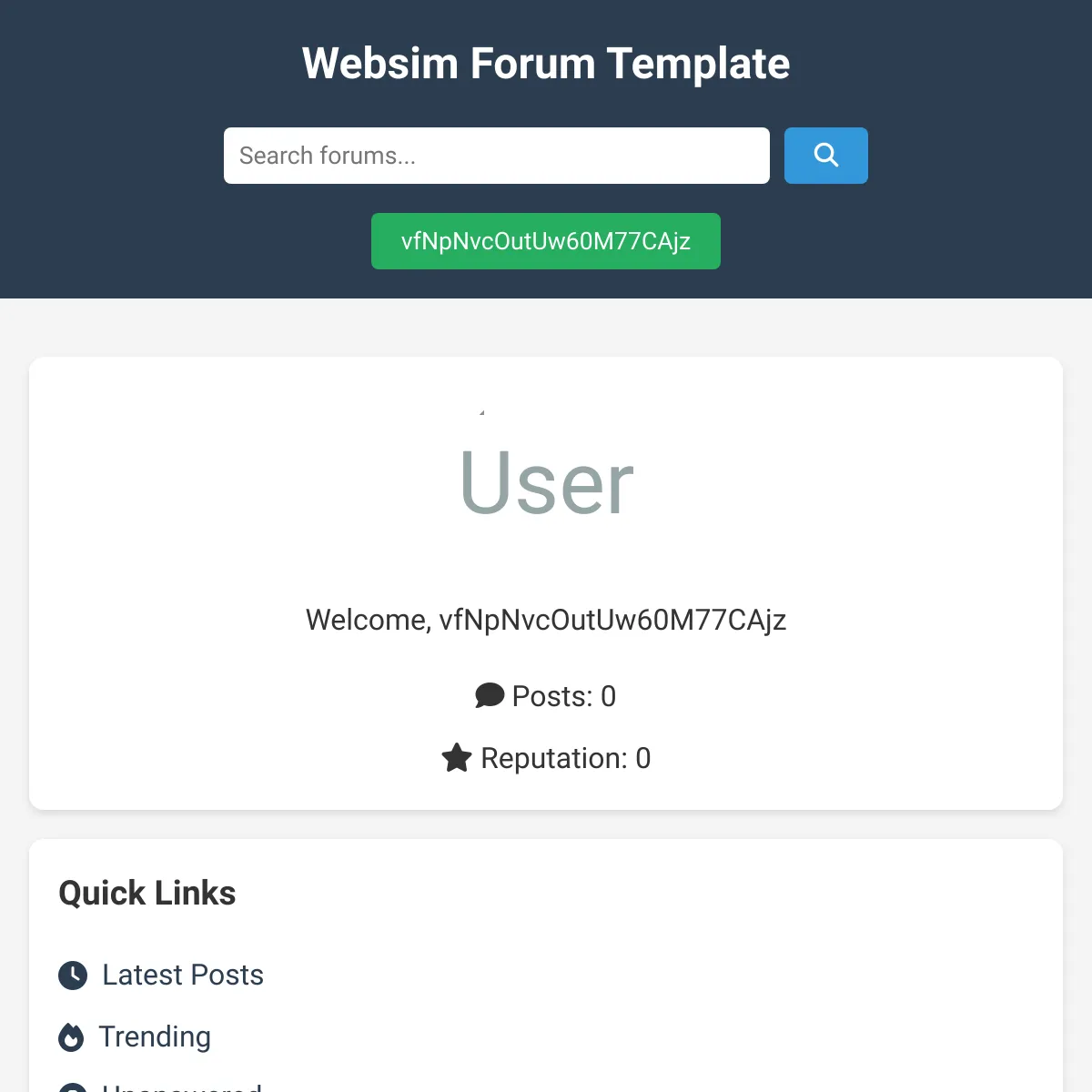 Forum Template