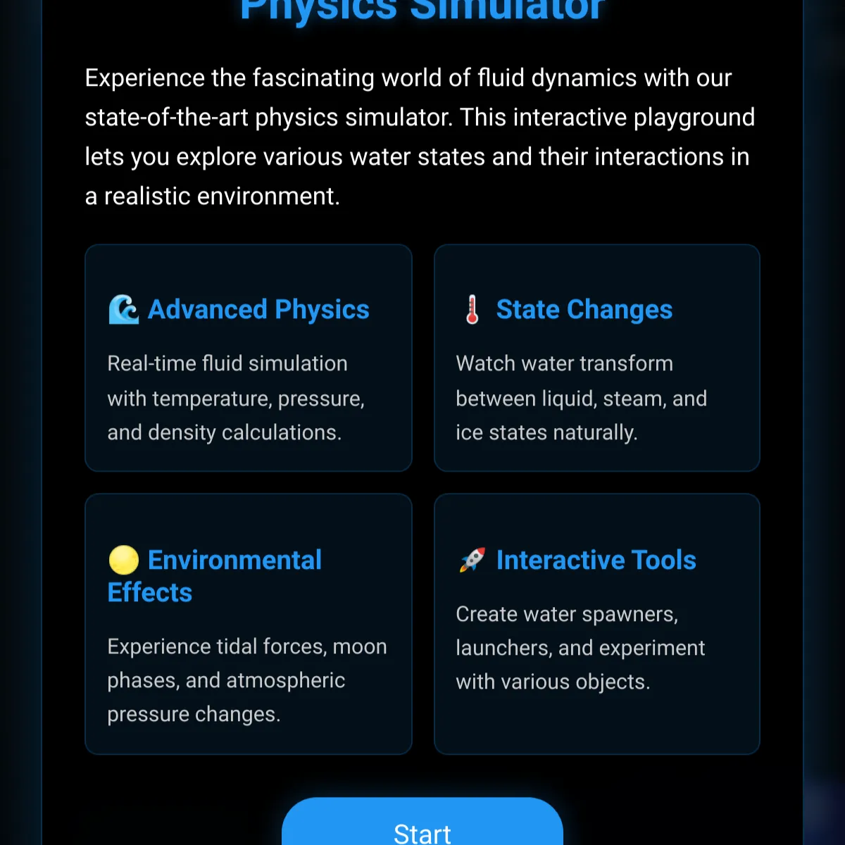Water Physics Simulator
