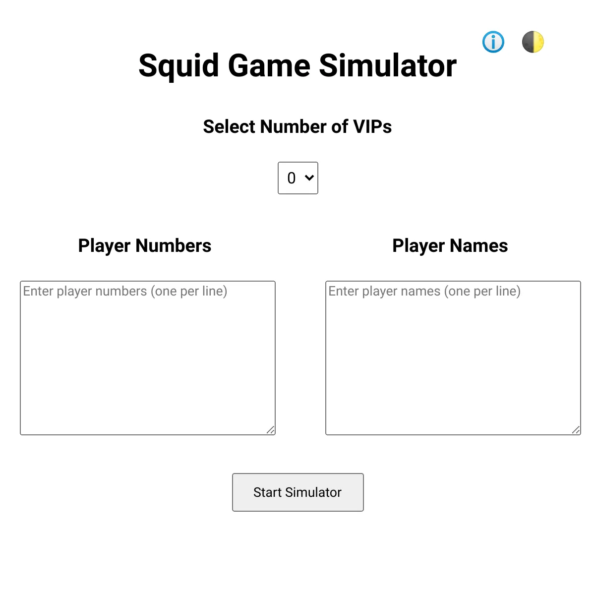 Squid Game Simulator