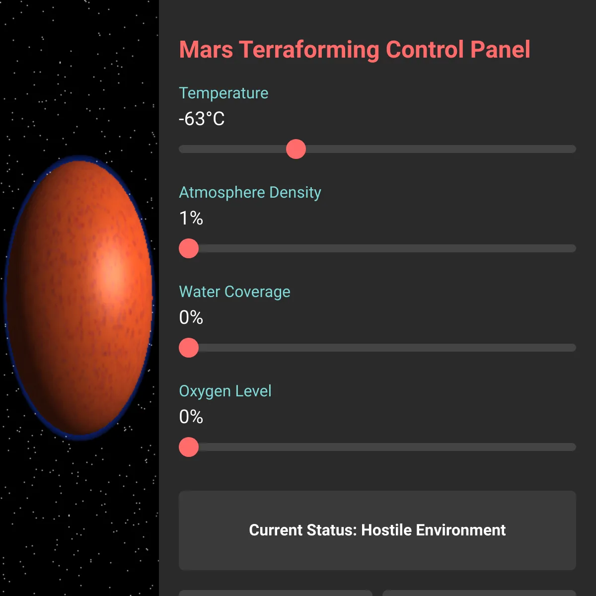 Mars Terraforming Simulator