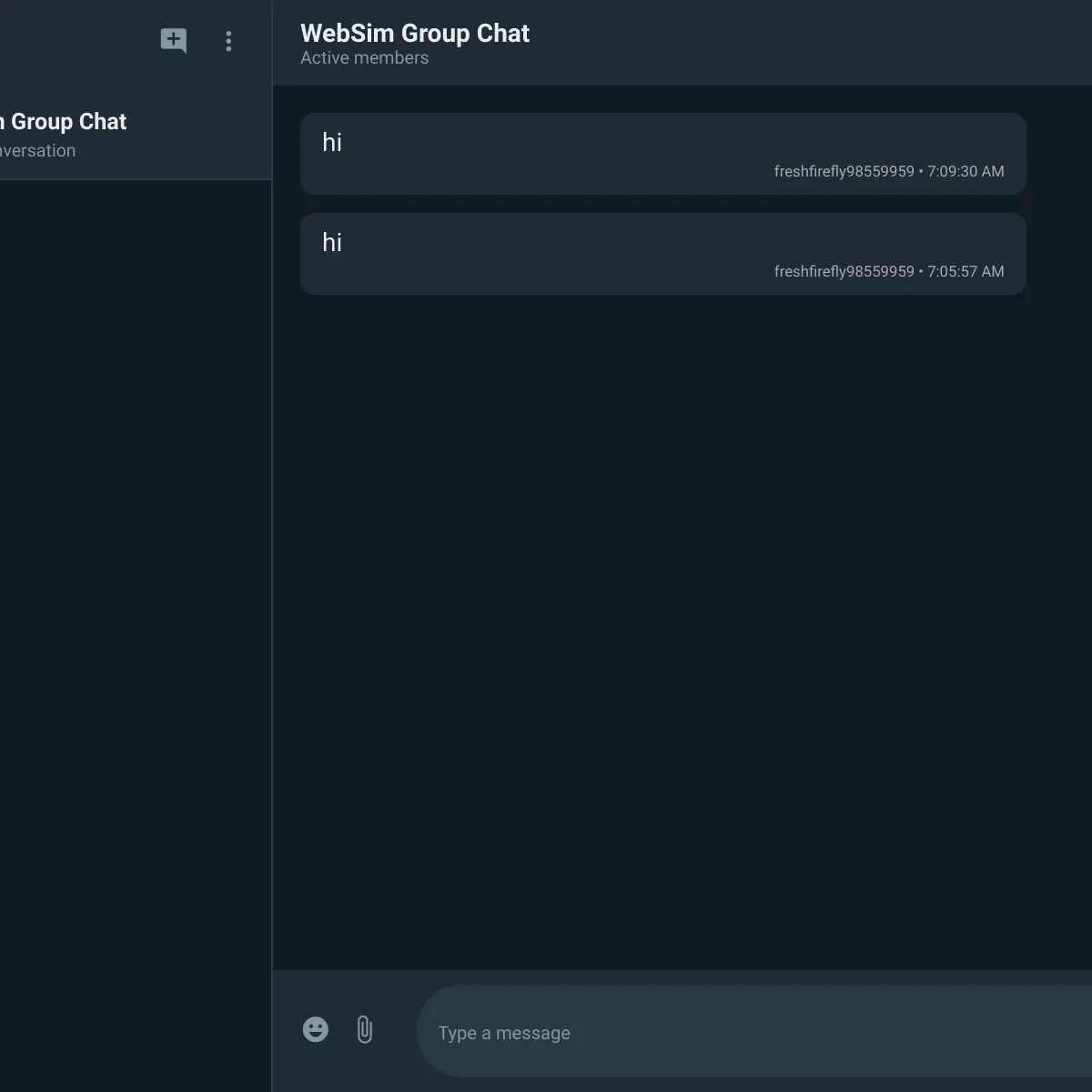 WebSim Chat