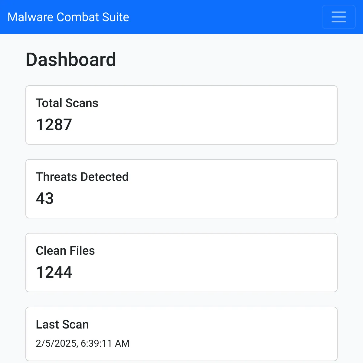 Dashboard - Enhanced Malware Combat Tool Suite