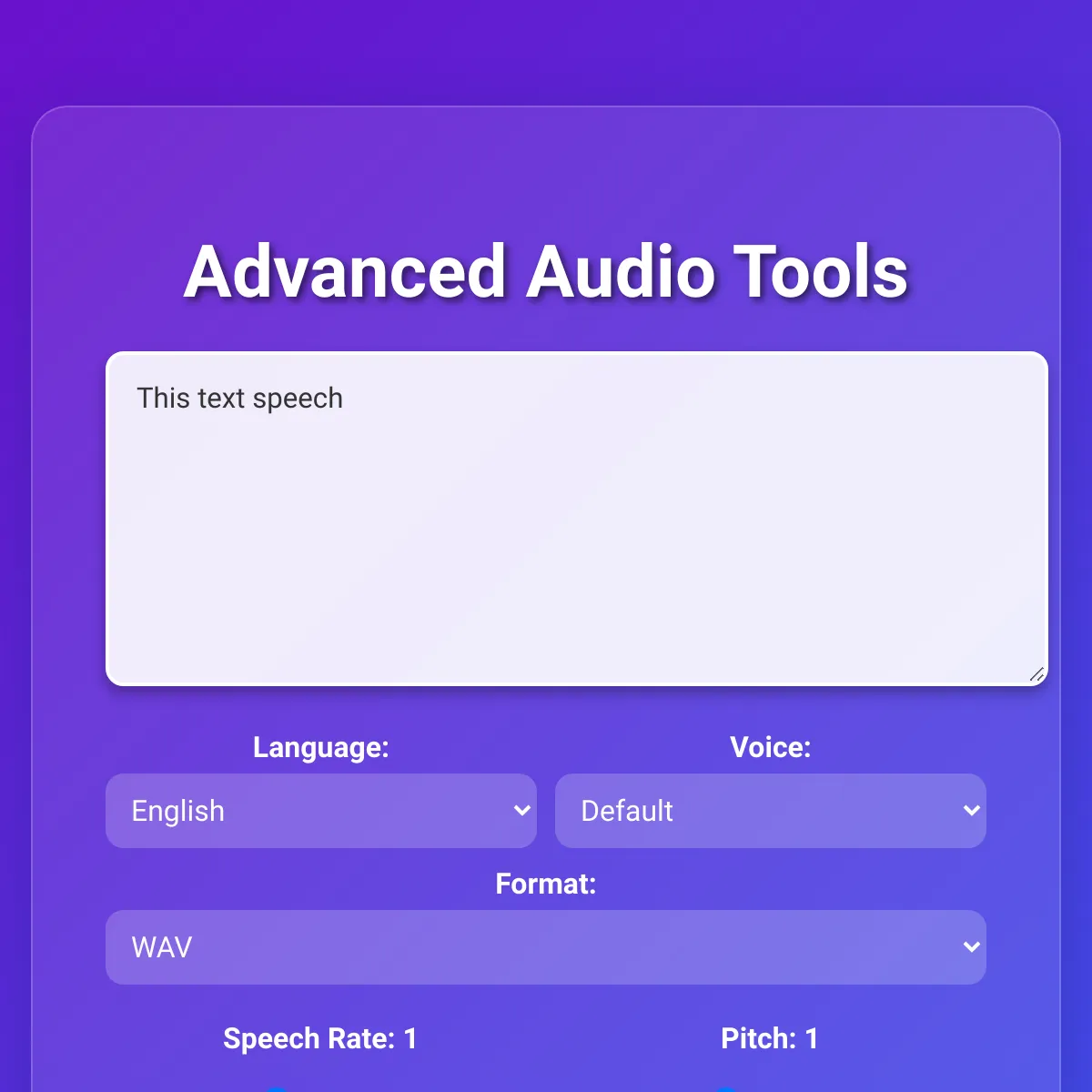 Advanced Text to Audio Converter