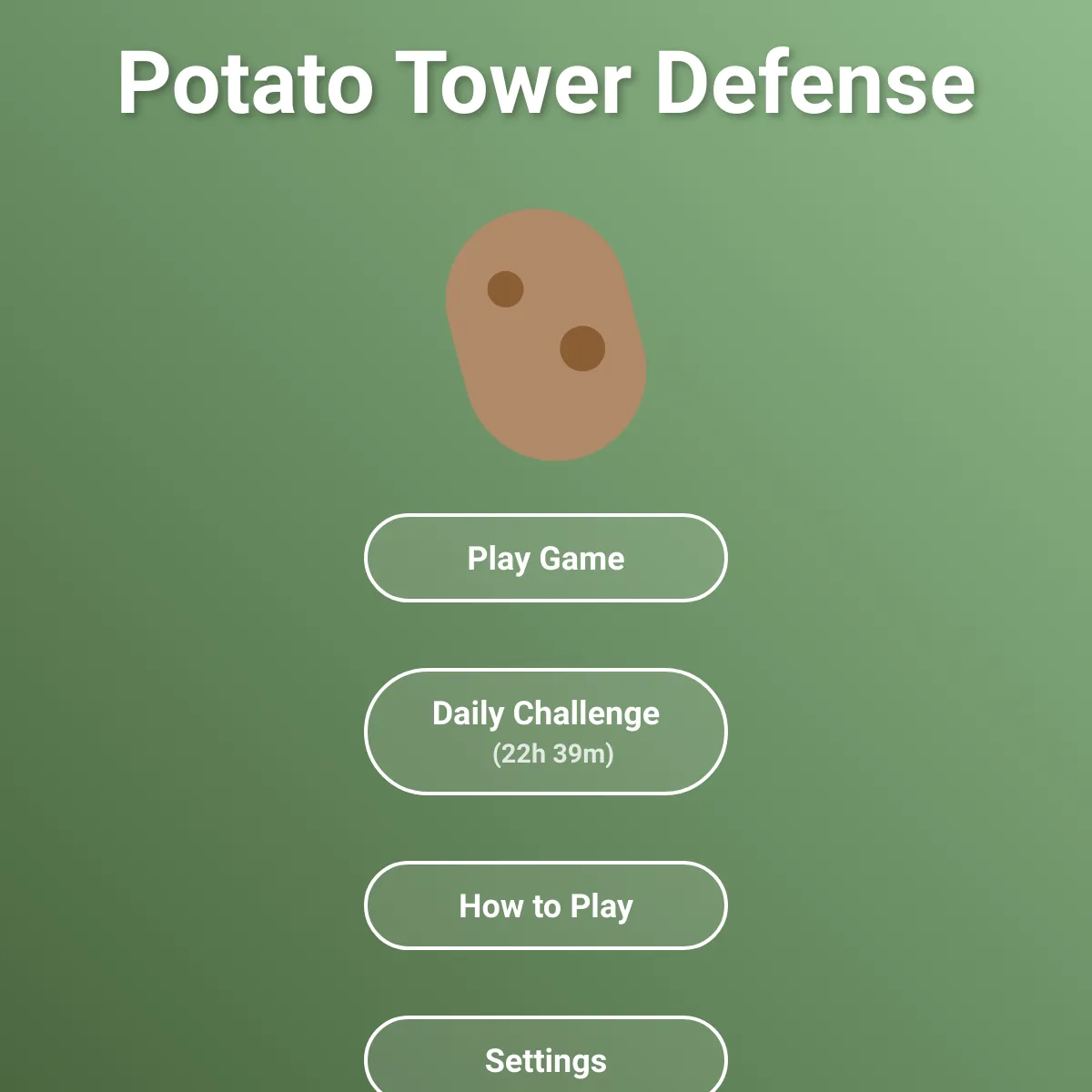 Potato Tower Defense + (Not og)