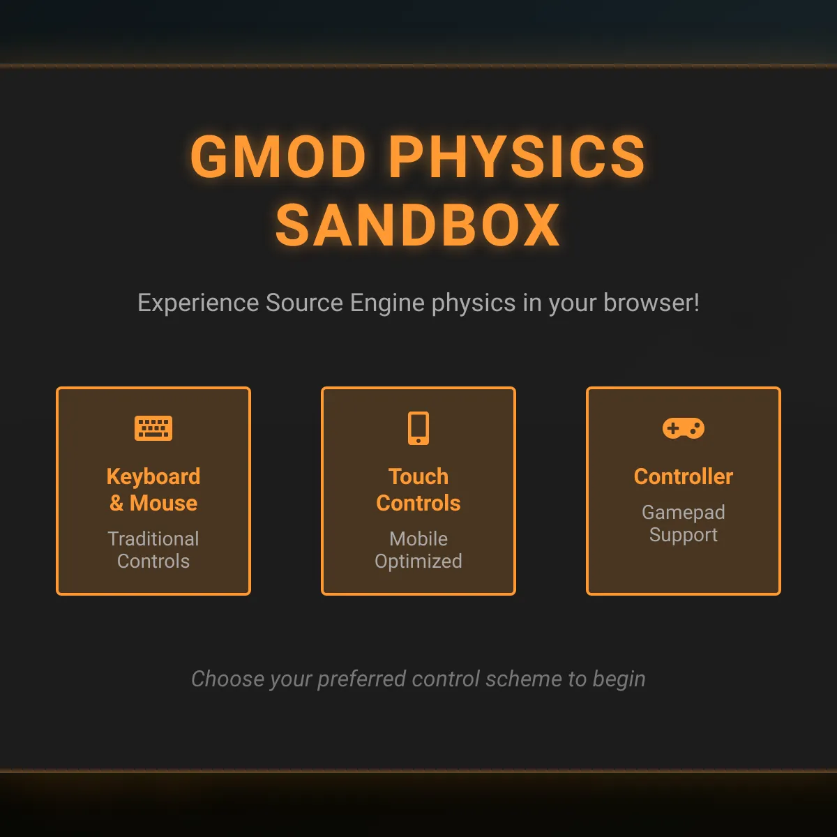Gmod-Style Physics Sandbox