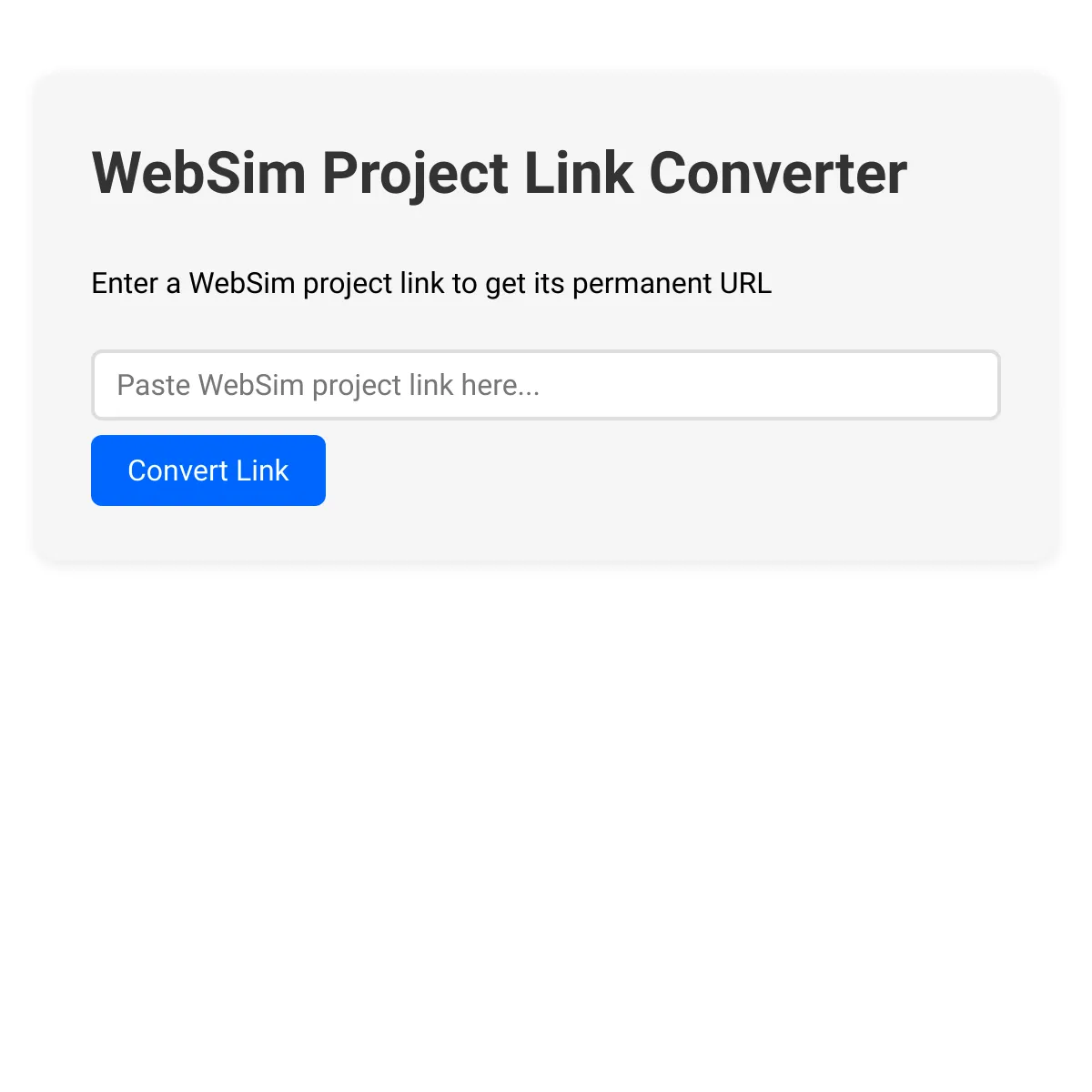 Websim Project Link Converter