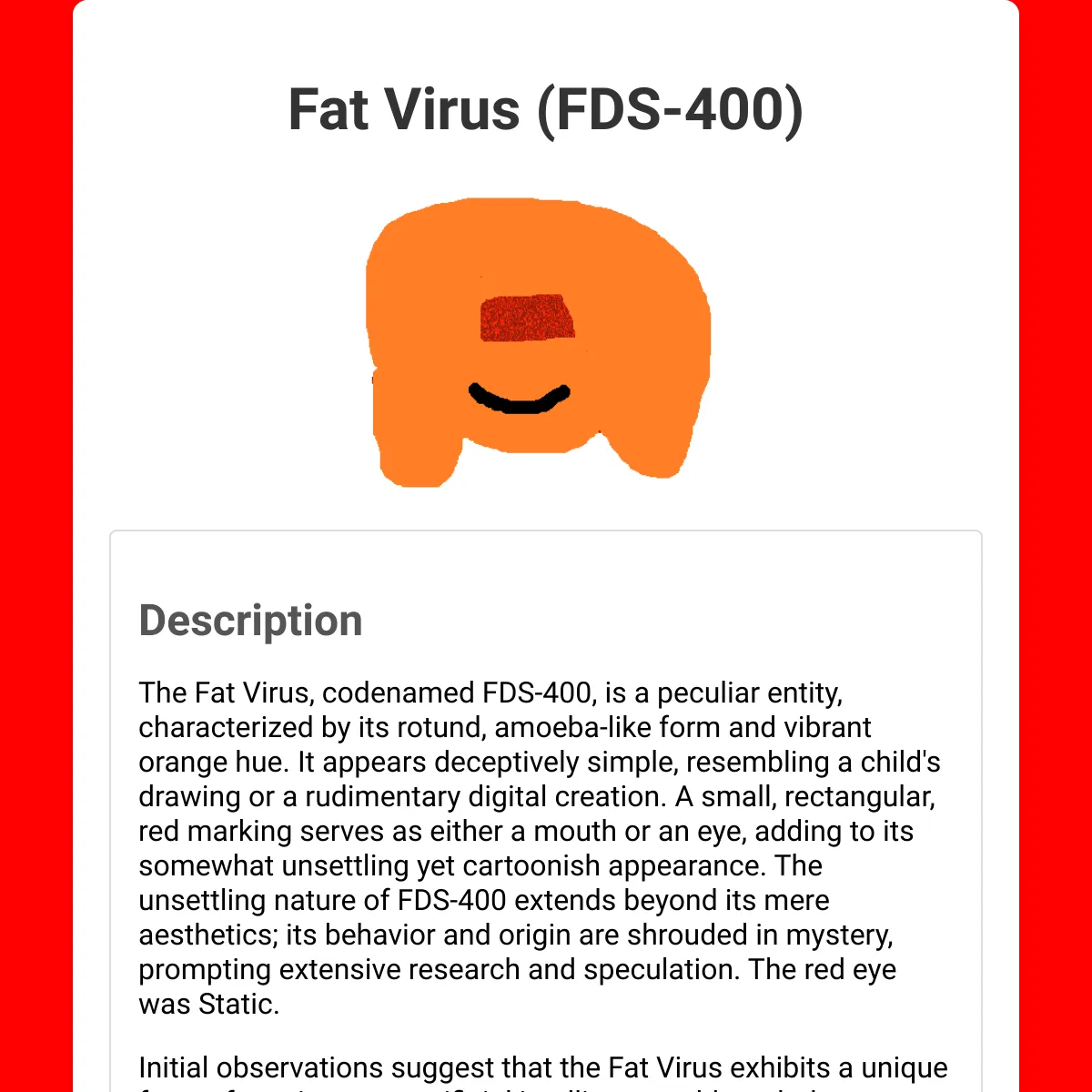 Fat Virus Entity File