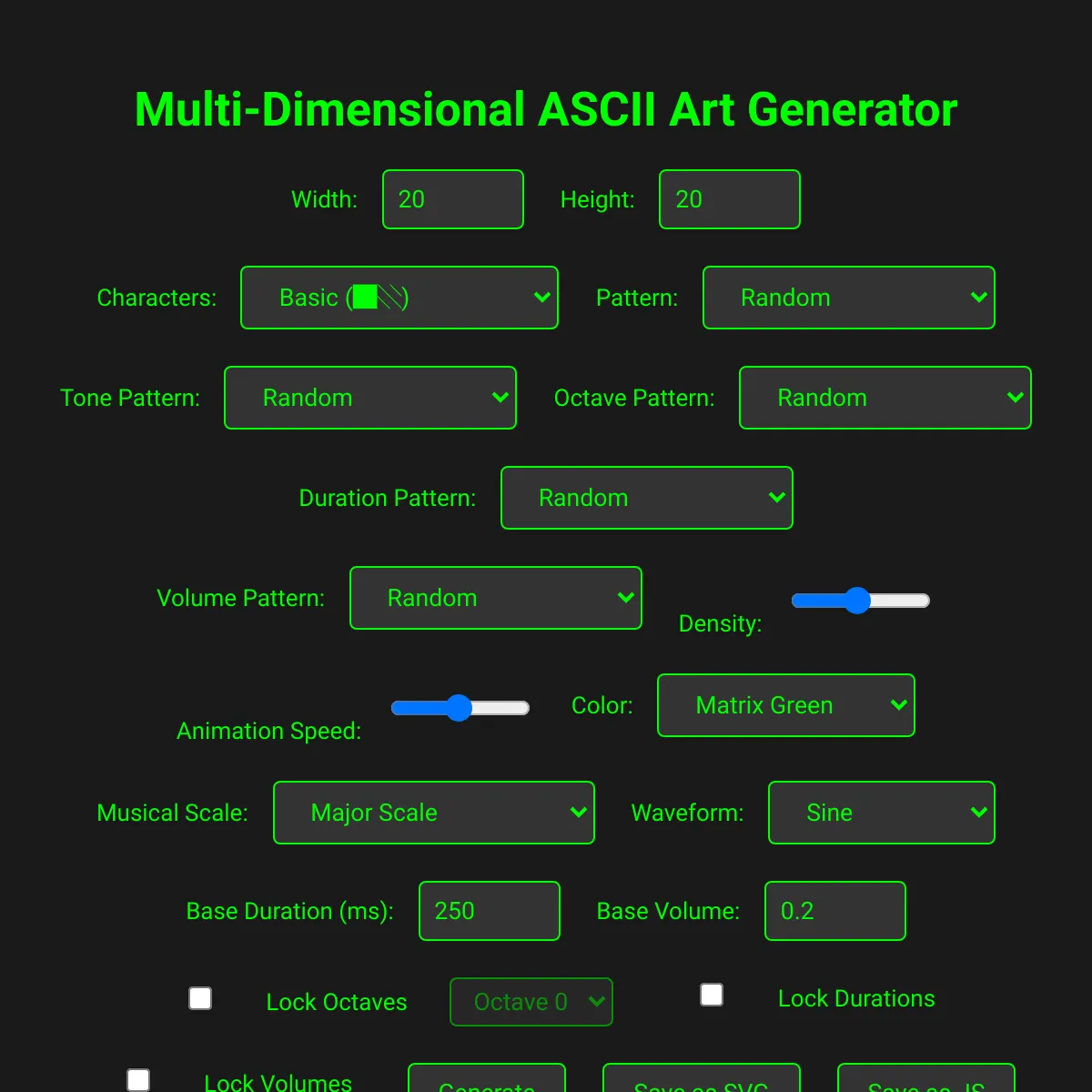 Multi-Dimensional ASCII Art Generator