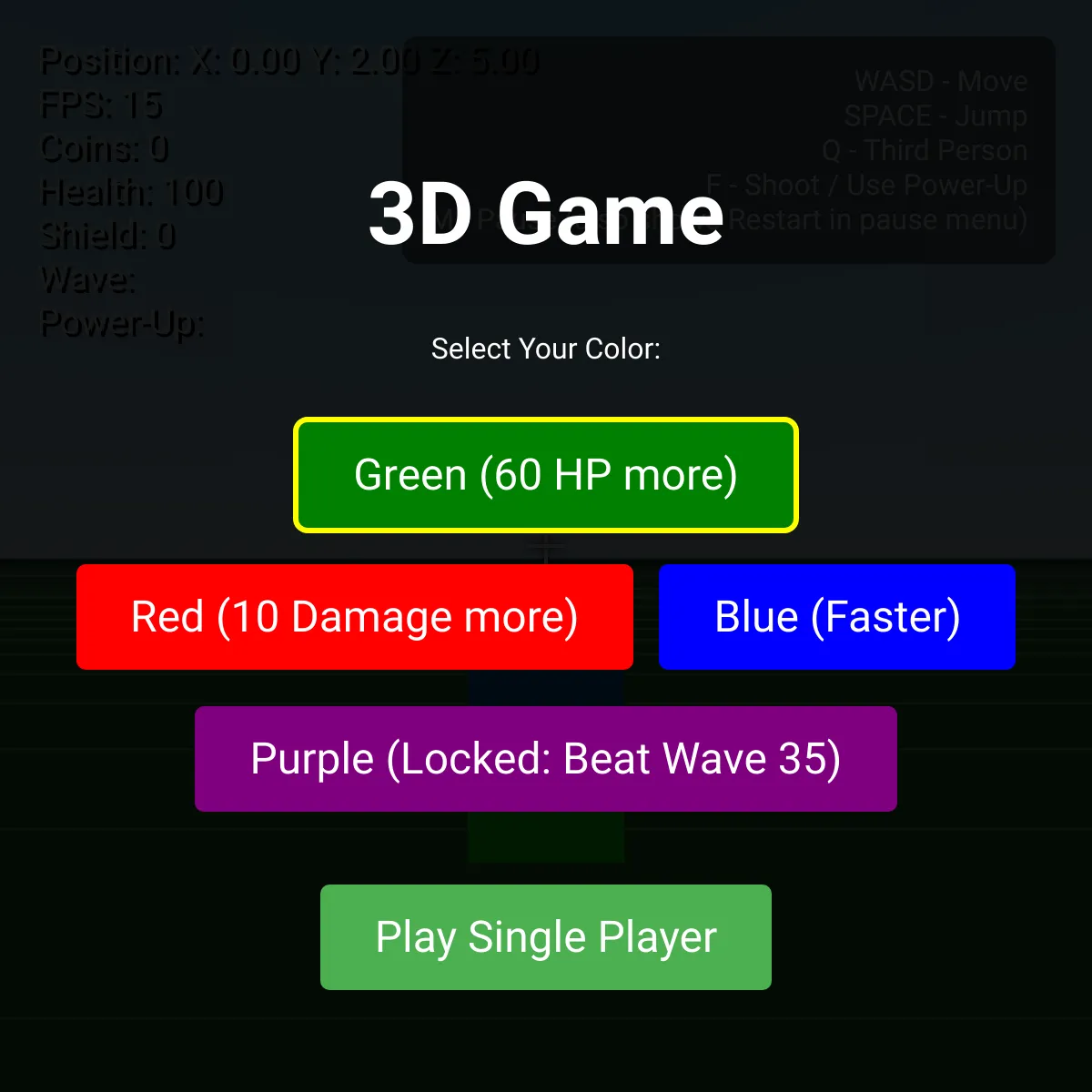 3D First Person Game
