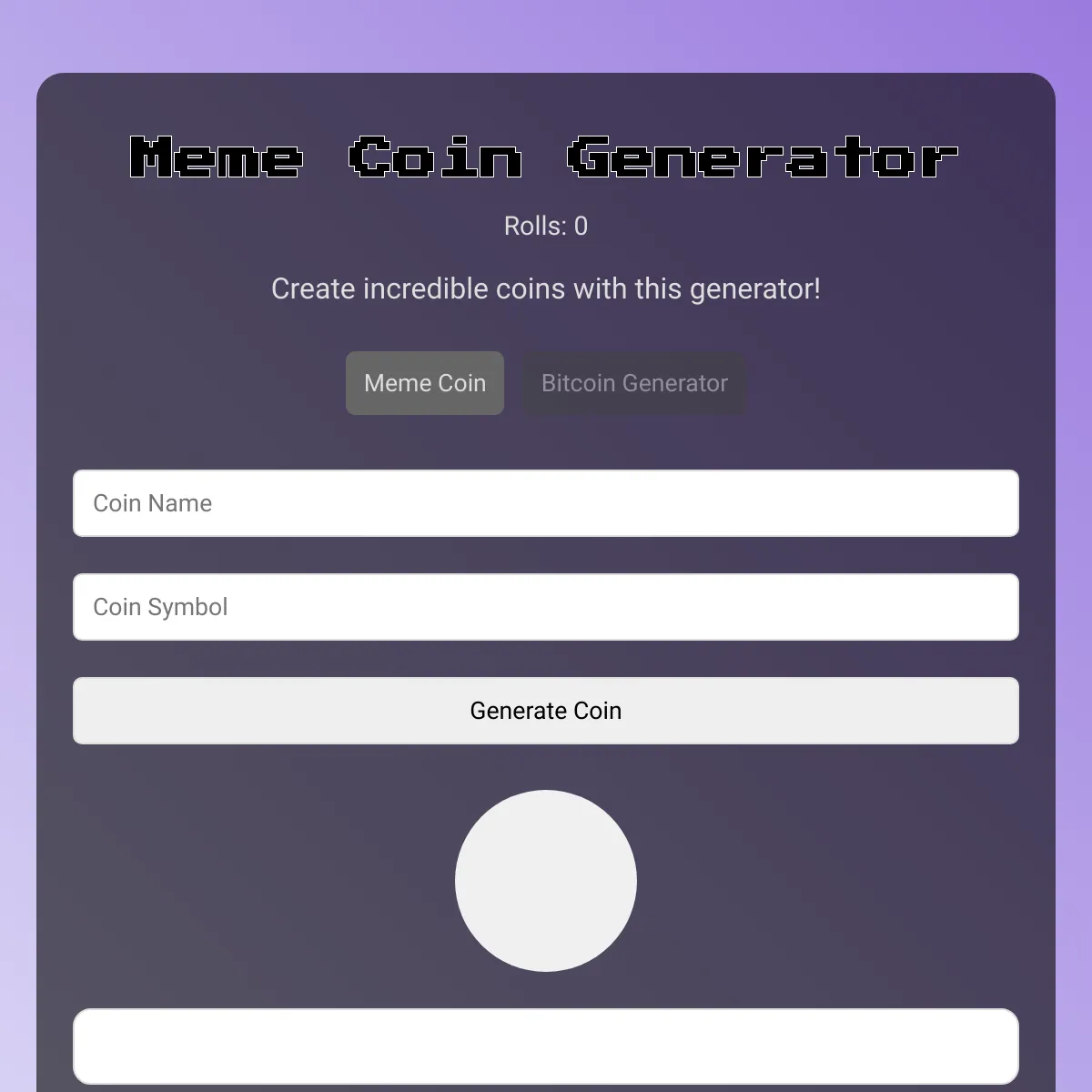Meme Coin Generator