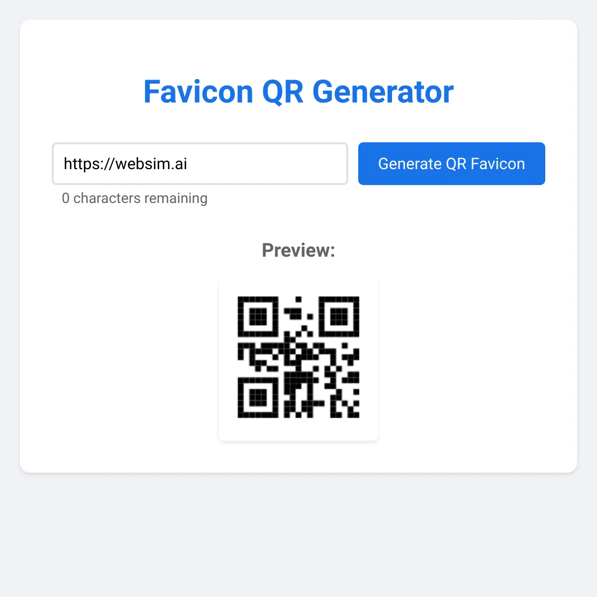 Favicon QR Generator